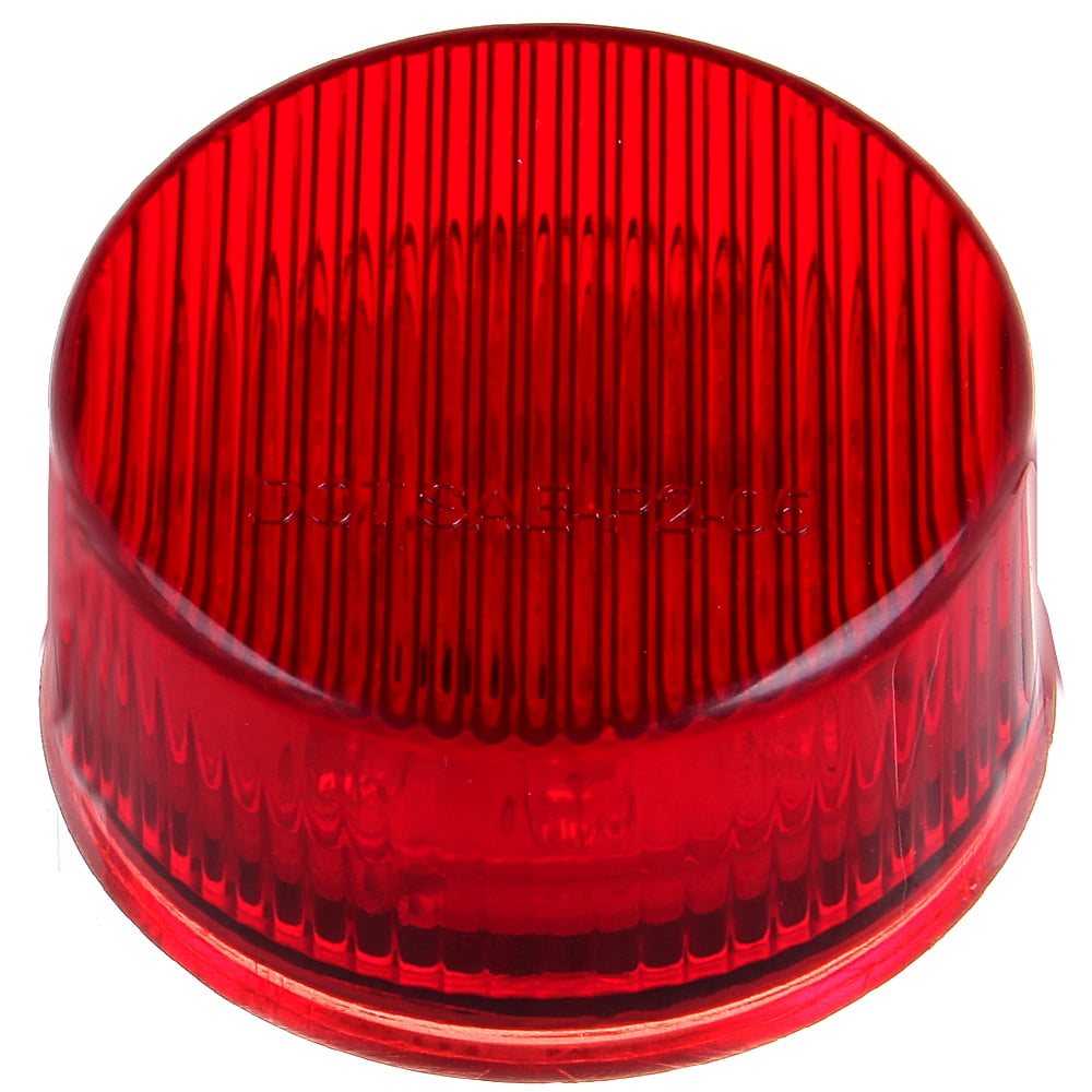 CCIYU QTY(2) Truck Trailer Waterproof 2" Red 9 LED Round Side Marker ...