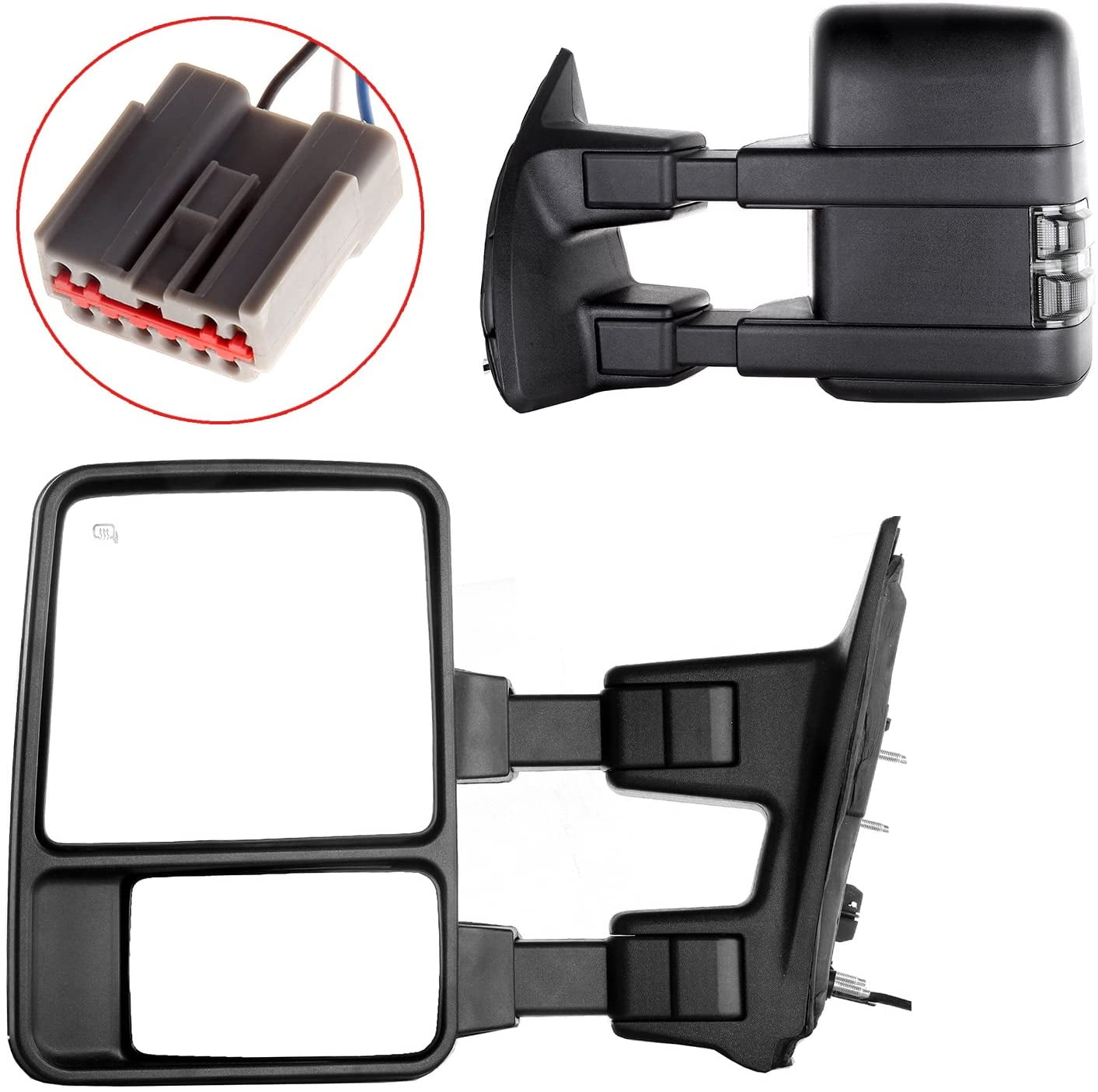 CCIYU Rear View Mirrors, Car Mirrors,Towing Mirrors Fit for 2003-2007 ...