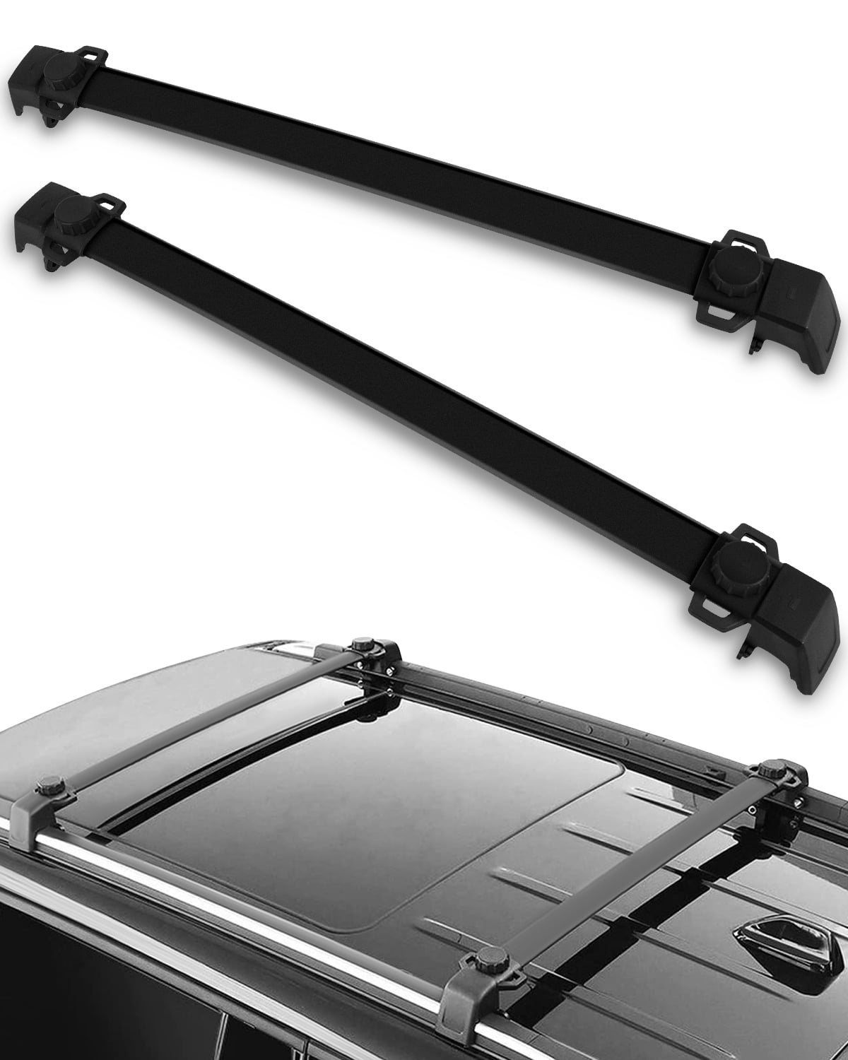 CCIYU Roof Rack Crossbar Fit for Jeep Compass 2.0L 2.4L 2011-2016 2pcs ...
