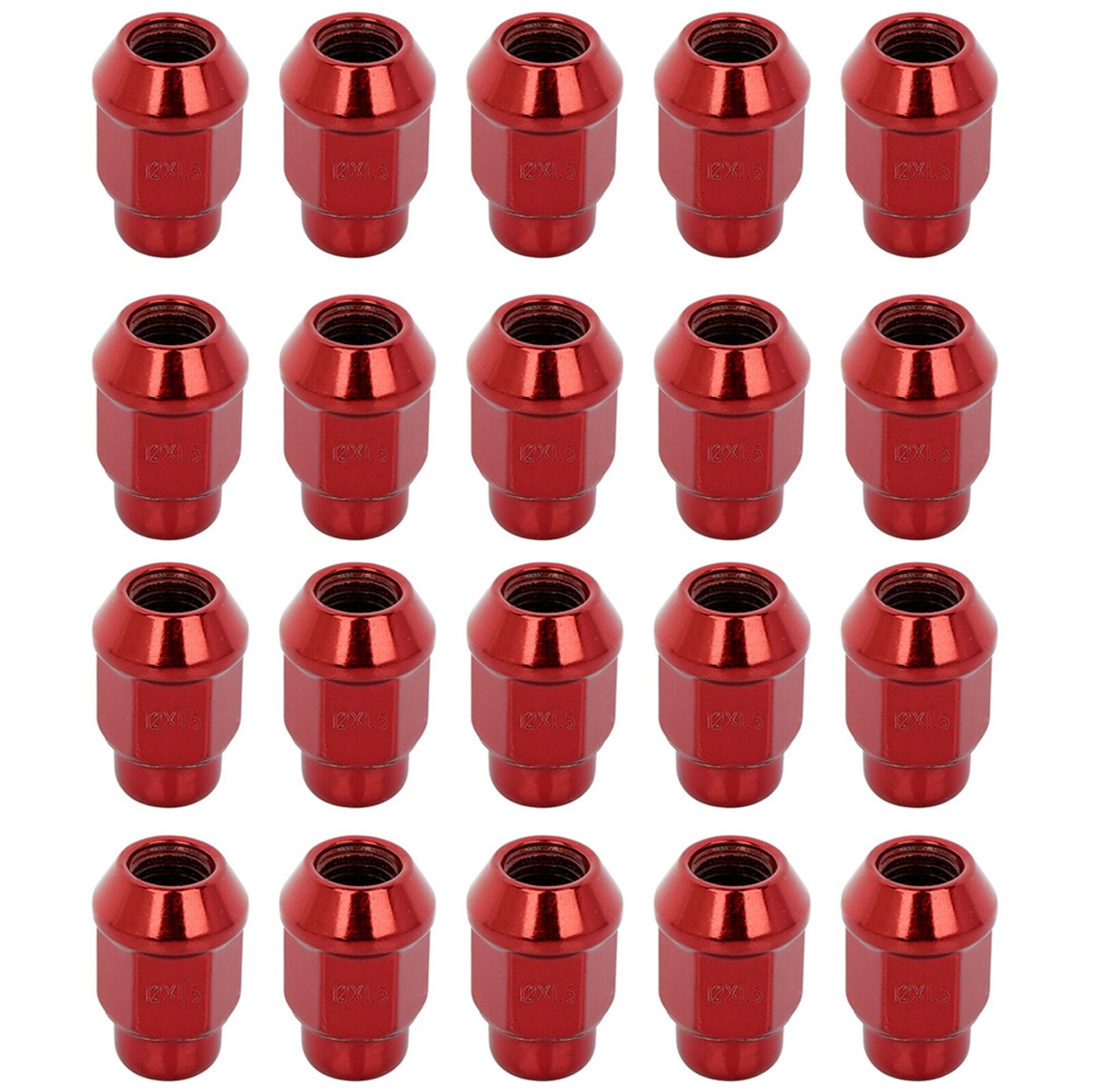 CCIYU Set of 20 Pcs Lug Nuts Red Factory Lug Nuts 12x1.5 Wheel Lug Nuts ...