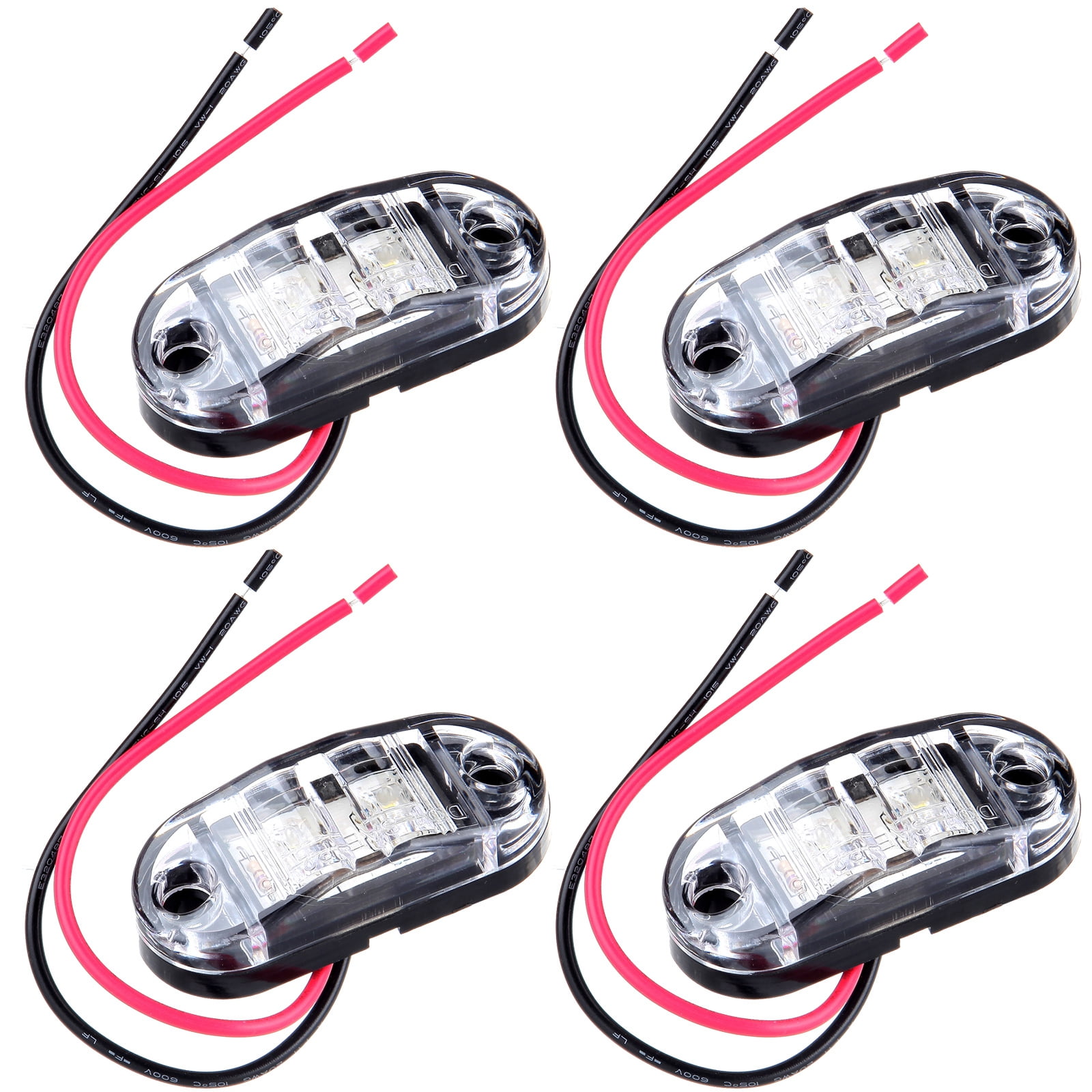 CCIYU Side Marker Light Universal 4x White 2.5 Inch Side Marker Light ...