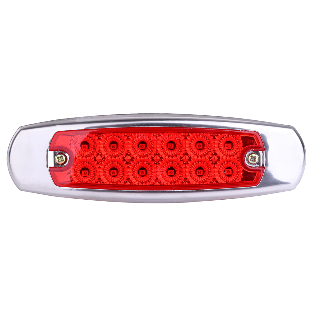 CCIYU Truck Side Marker Lamp Universal 5x Red 12LED Truck Side Marker ...