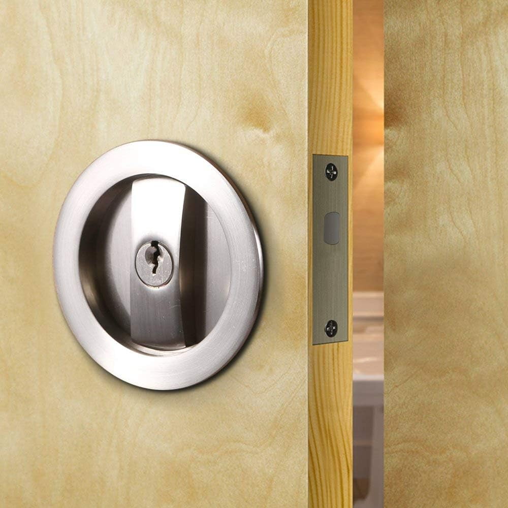 CCJH Invisible Barn Wood Sliding Door Gate Cup Handle Lock Hardware ...