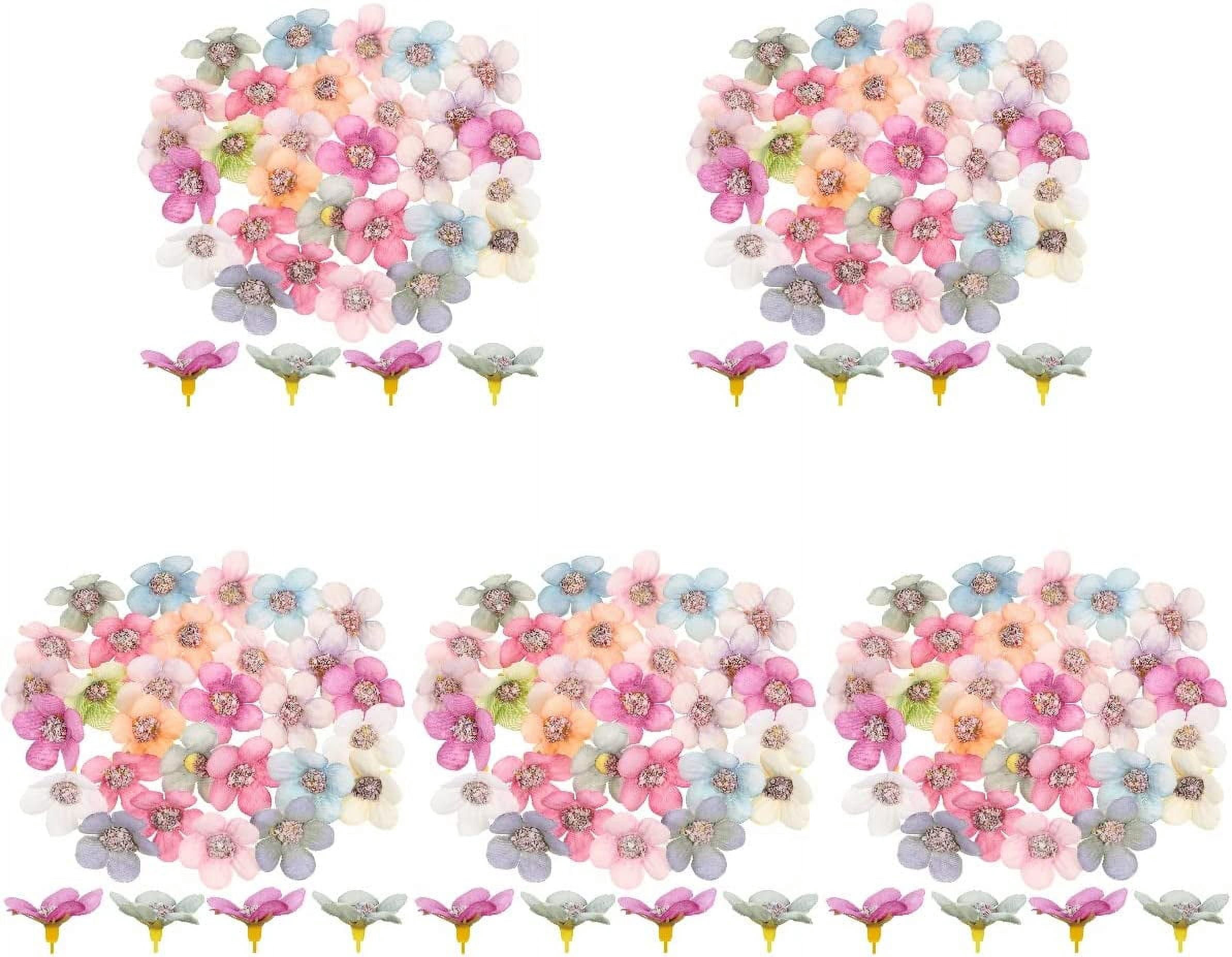 CCJR 250pcs Fabric Daisy Flower Heads: Small Artificial Flowers Heads ...