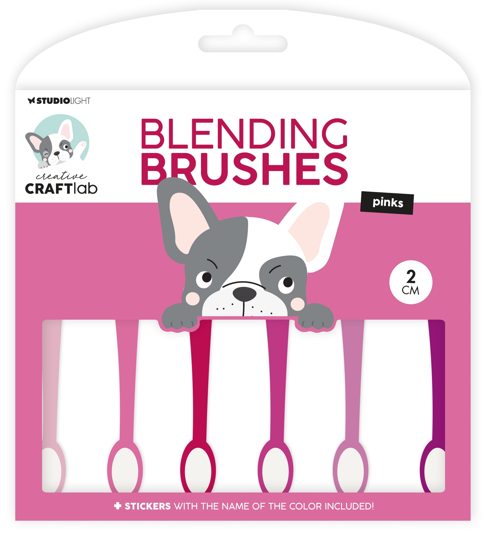 Studio Light Essentials 0.75" Blending Brushes 6/Pkg-Nr. 15, Pinks ...