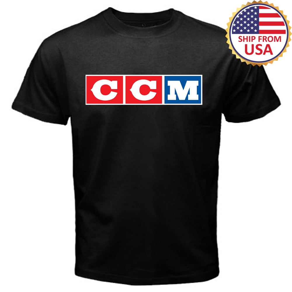 CCM Retro Ice Hockey Men's Black T-Shirt Size S to 3XL - Walmart.com