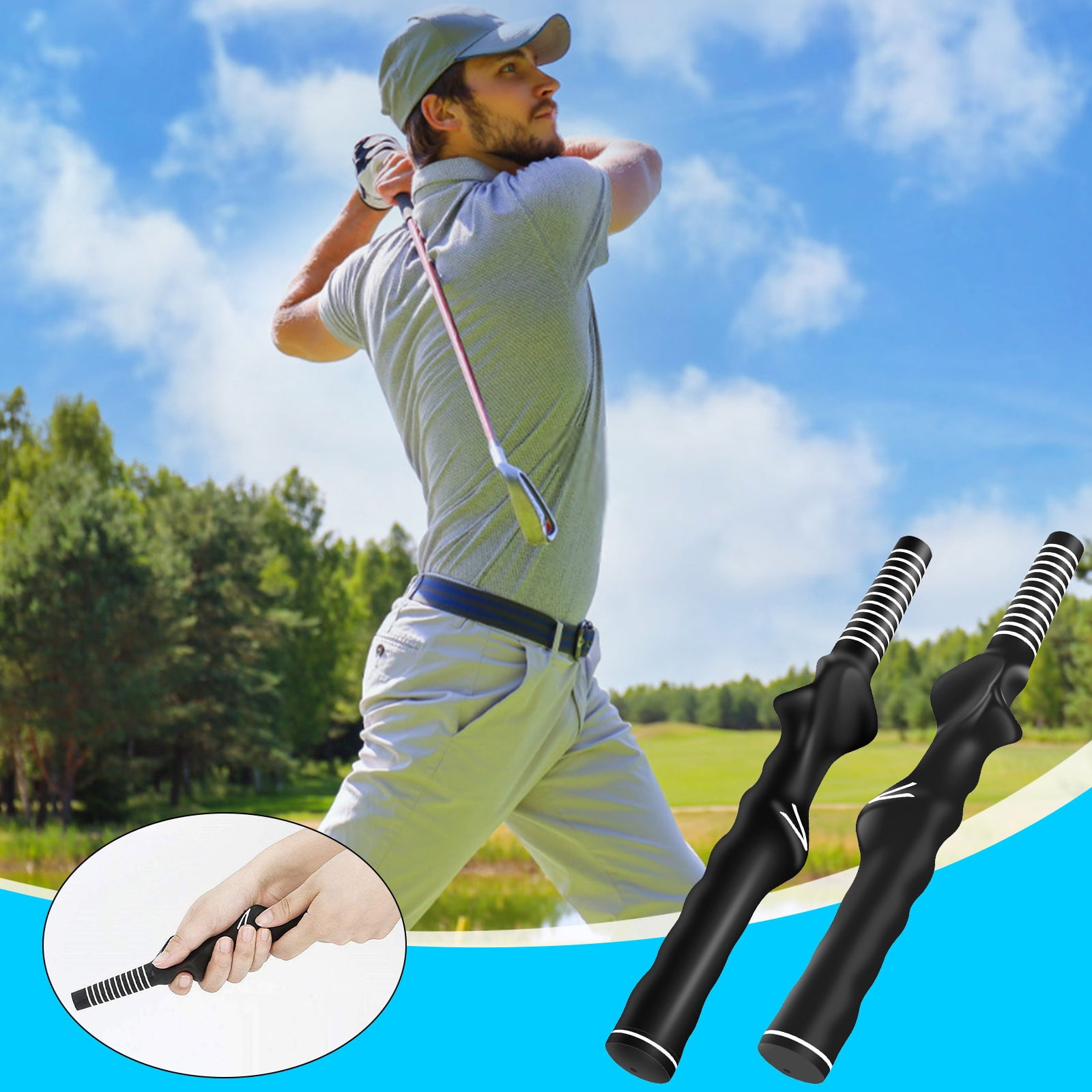 CCMAOLU 2025 New Golf Rubber Grip Left And Right Hand Practice Tool For ...