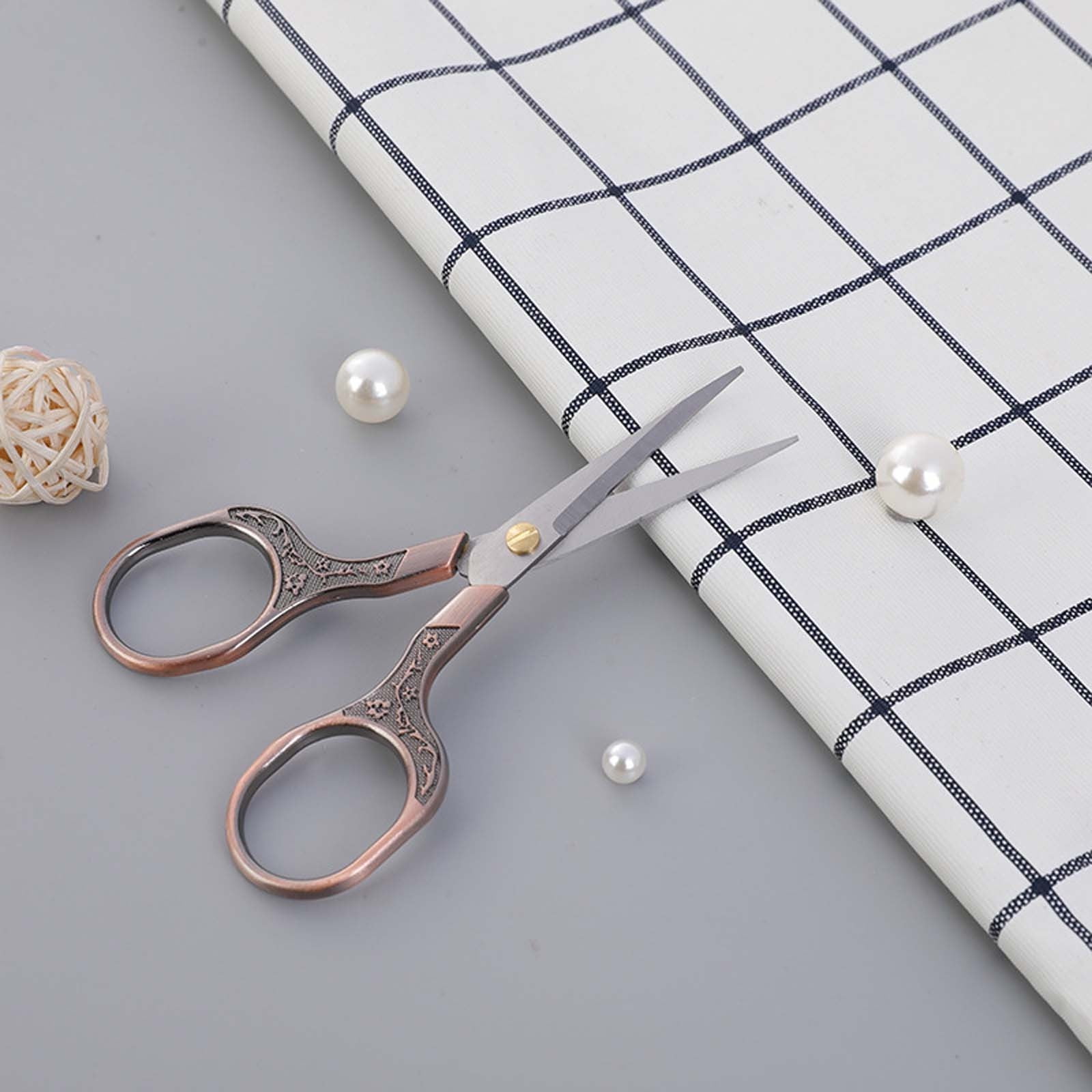 CCMAOLU 2025 New Vintage Stainless Steel Electroplated Scissors Retro ...