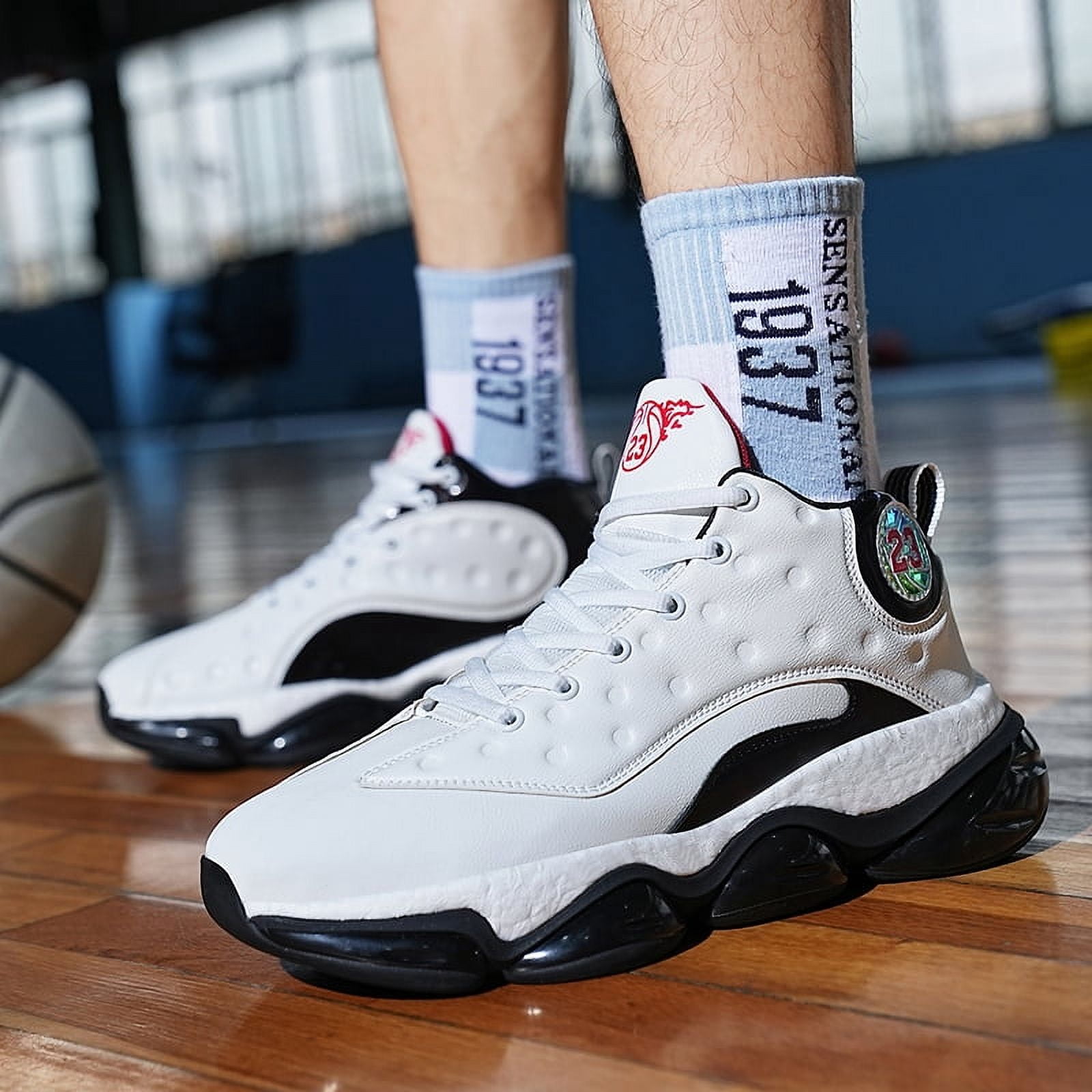 CCN Men's Slip-Resistant Basketball Shoes - High-Friction Outsole ...