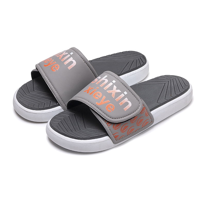 CCN Men's Sport Slide Sandals, Flexible Midsole, Casual Beach Slides ...