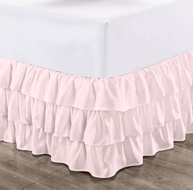 CCNY 10" Inch Drop Multi Ruffled Bed Skirt Twin Size 100% Microfiber ...