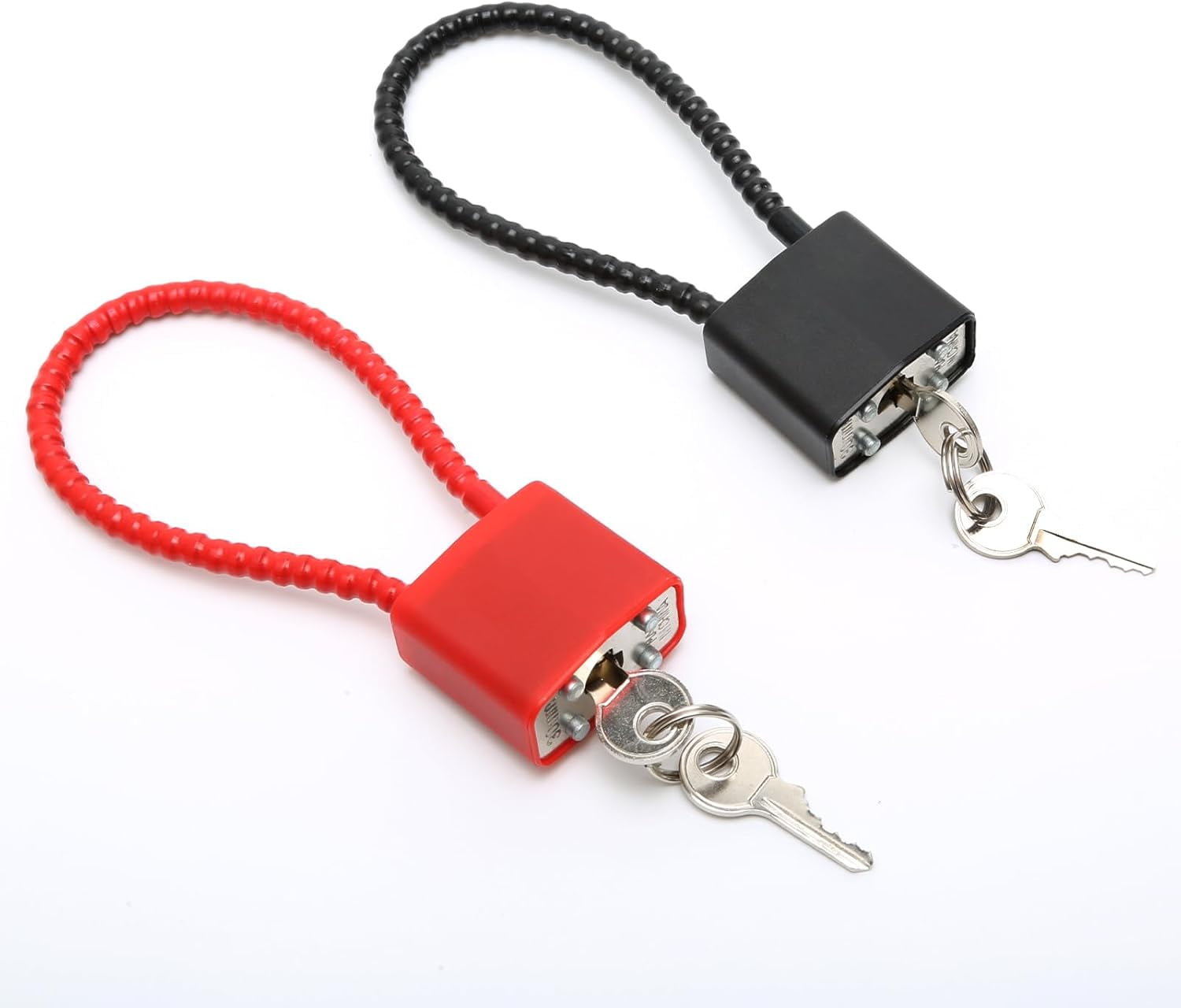 CCNZZITSHT 2 Pcs Steel Rope Padlocks with Same Keys, Padlock Long ...