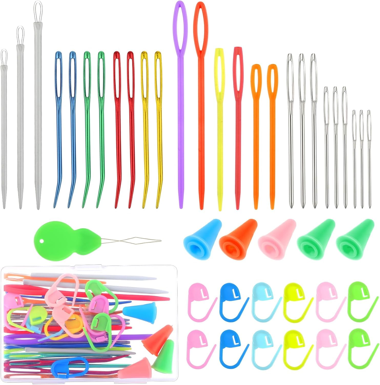 CCNZZITSHT 43 PCS Yarn Needle Set, Darning Needles for Crocheting ...