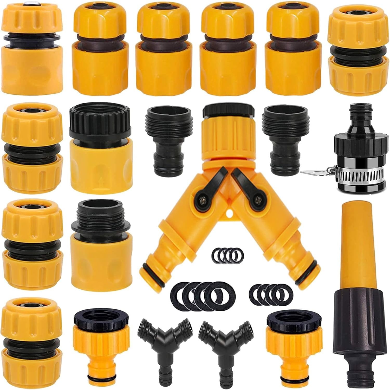 CCNZZITSHT Garden Hose Pipe Connector Kit 20 Pack: Hoses Nozzle, Hose ...