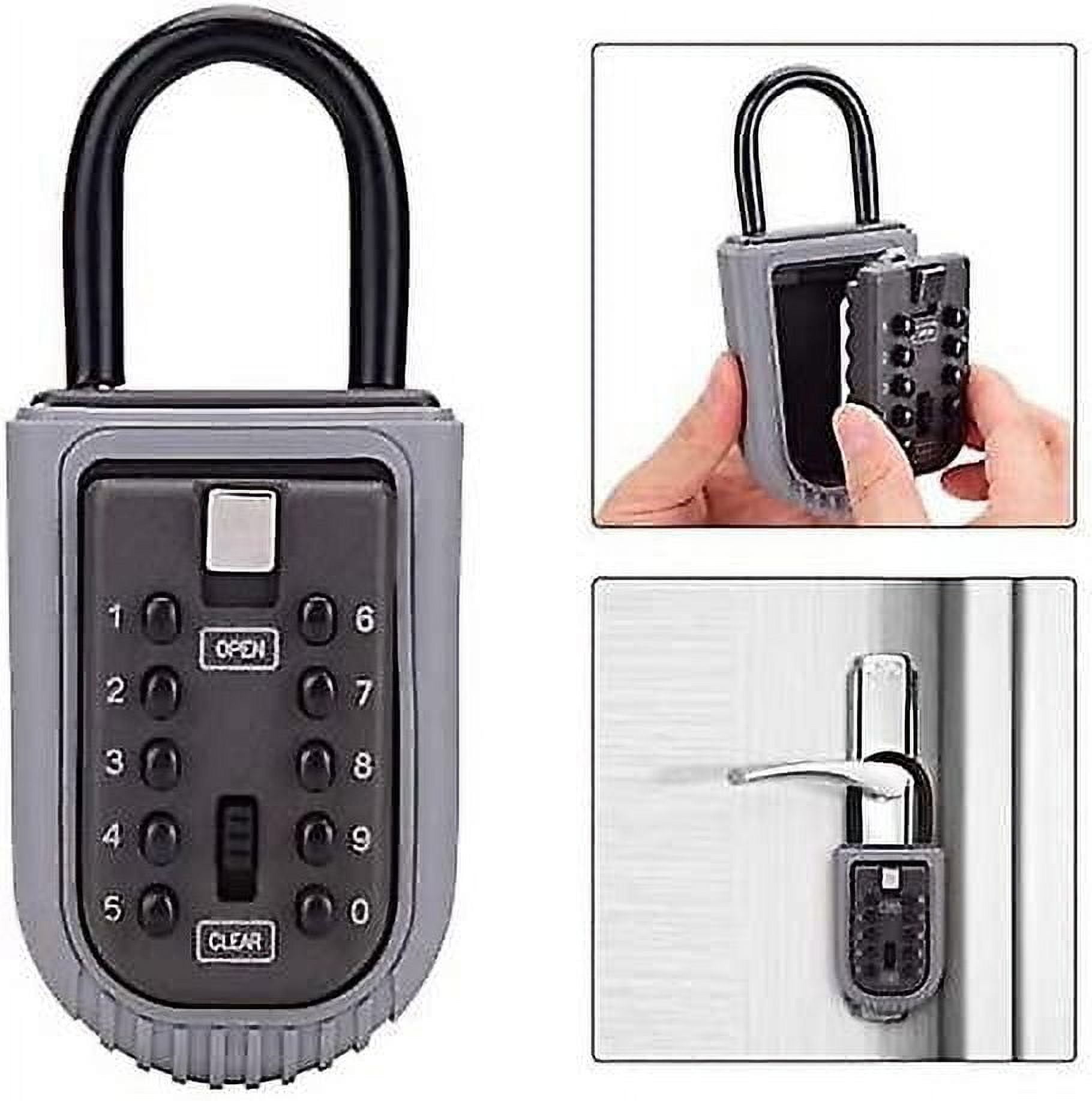 CCNZZITSHT Key Lock Box,realtor Key Lock Box Safe Lockbox 10-digit Push ...