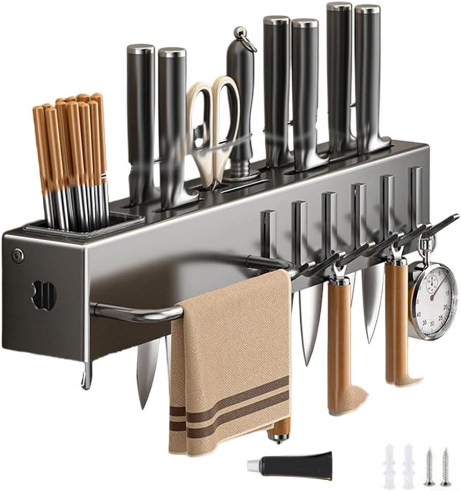 CCNZZITSHT Kitchen cutlery rack wall mounted with ventilated hollow ...