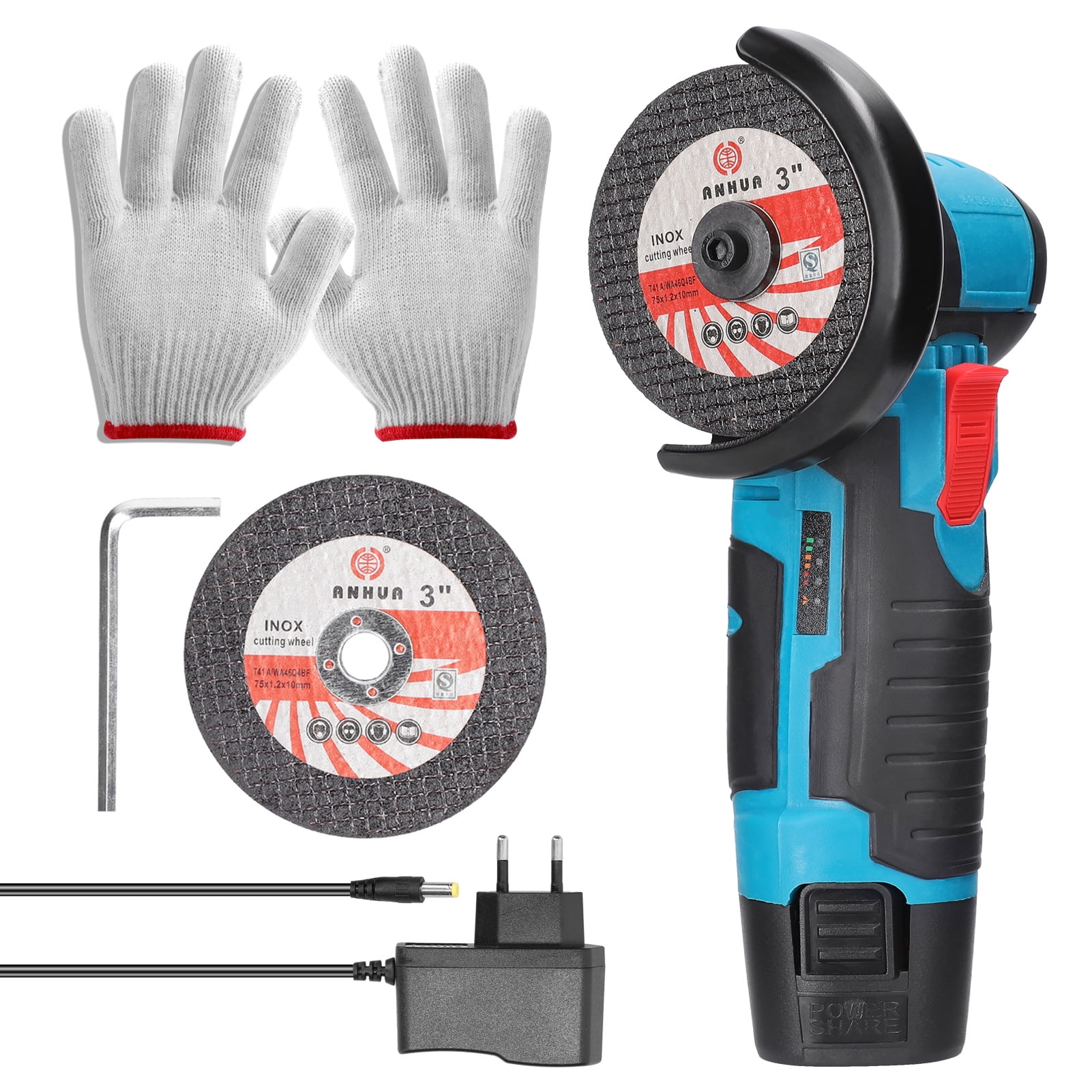 CCNZZITSHT Mini Angle Grinder, 19500rpm Electric Grinding Tool Mini ...