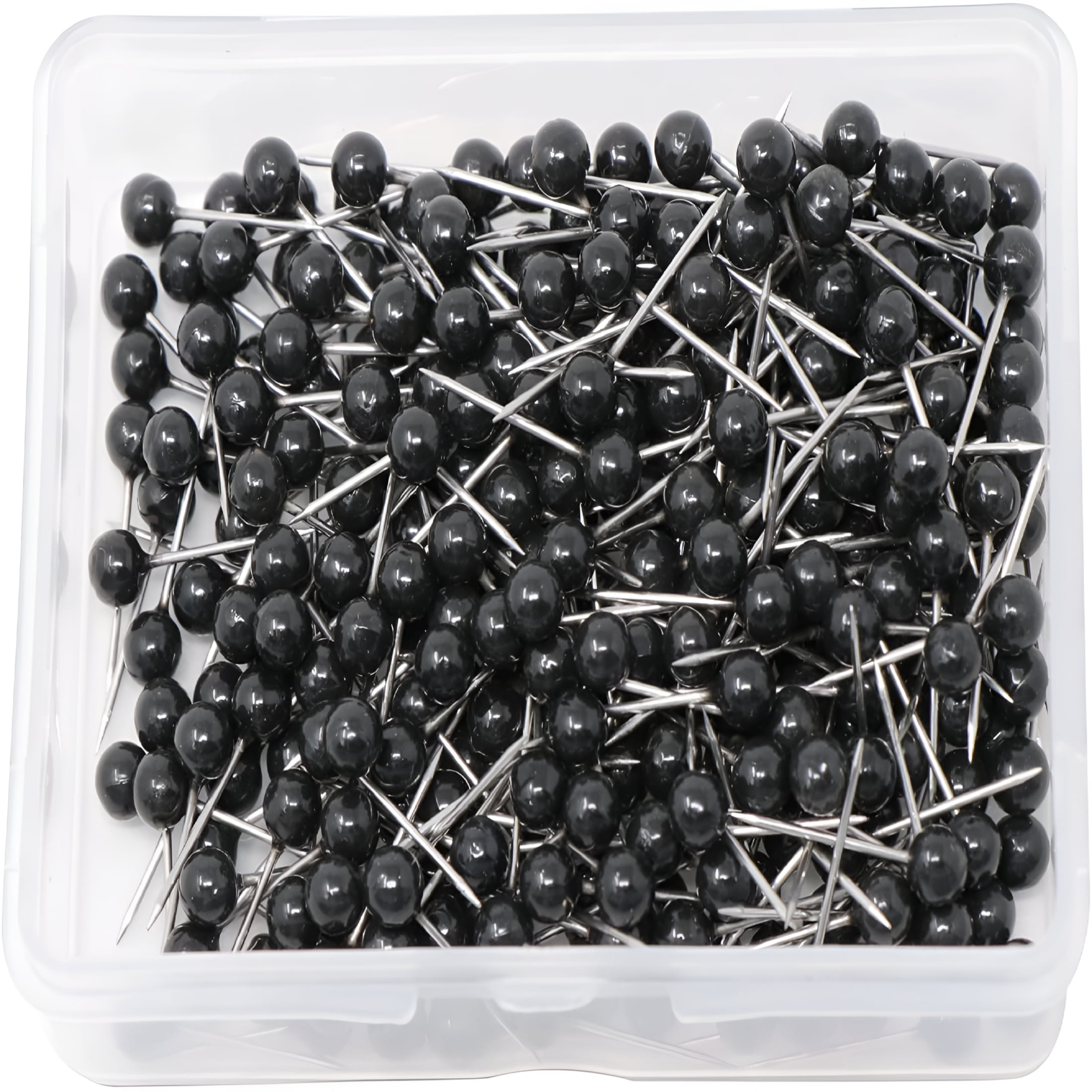 CCOCC 1/8 Inch Map Tacks Round Plastic Head Push Pins with Stainless ...