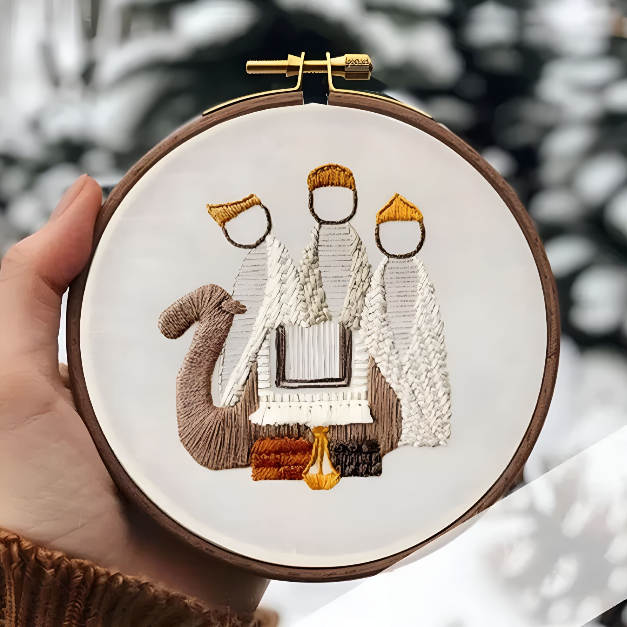 CCOCC 1脳Nativity Scene Embroidery Scene Embroidery Kit Set of 4 ...