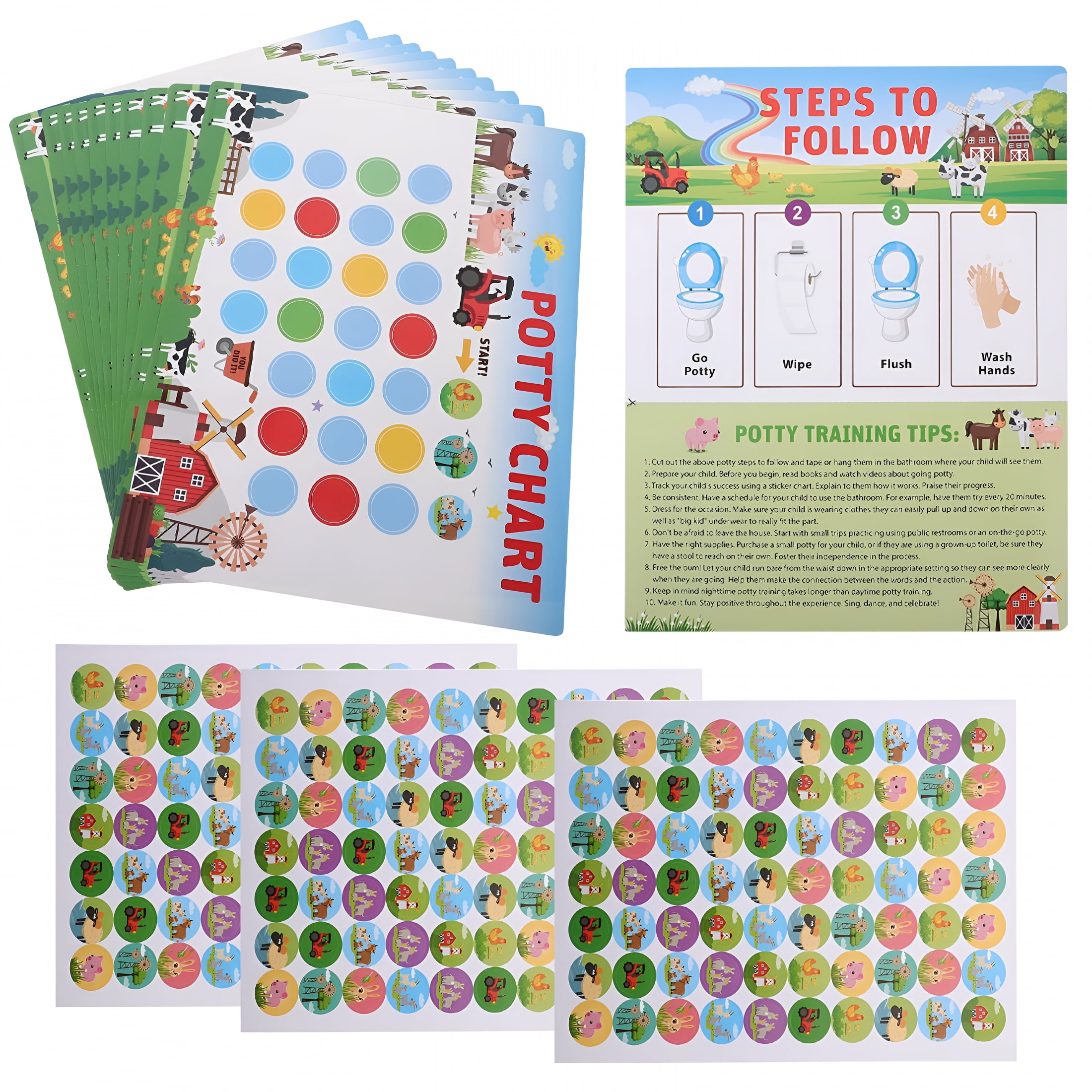 CCOCC 1 Set Toilet Training Sticker Kids Potty Training Sticker And ...