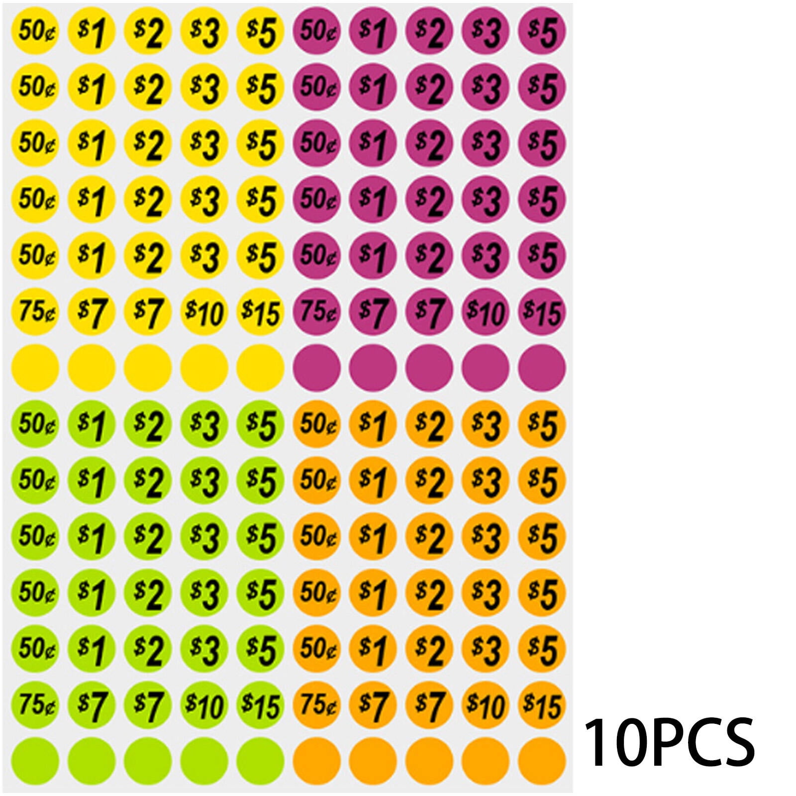 CCOCC 10 Pcs Garage Sale Stickers,Yard Sale Stickers with Large Blank ...