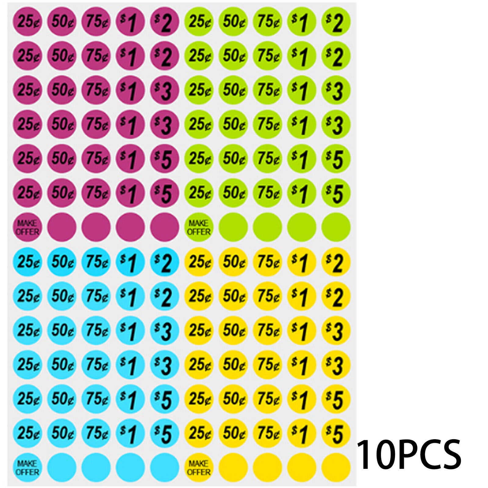 CCOCC 10 Pcs Garage Sale Stickers,Yard Sale Stickers with Large Blank ...