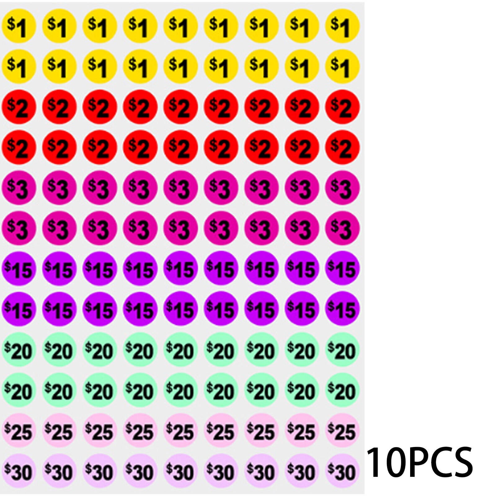 CCOCC 10 Pcs Garage Sale Stickers,Yard Sale Stickers with Large Blank ...