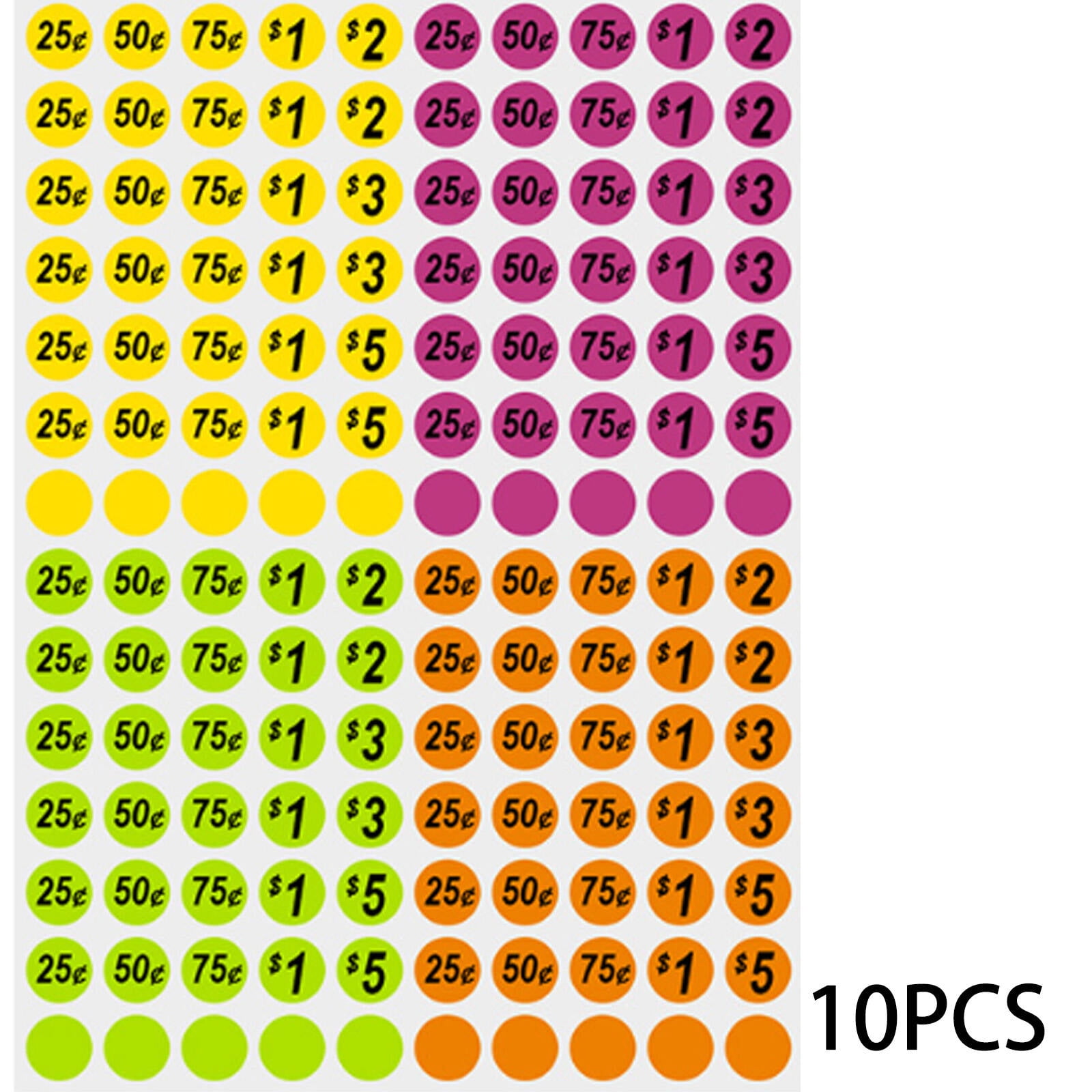 CCOCC 10 Pcs Garage Sale Stickers,Yard Sale Stickers with Large Blank ...