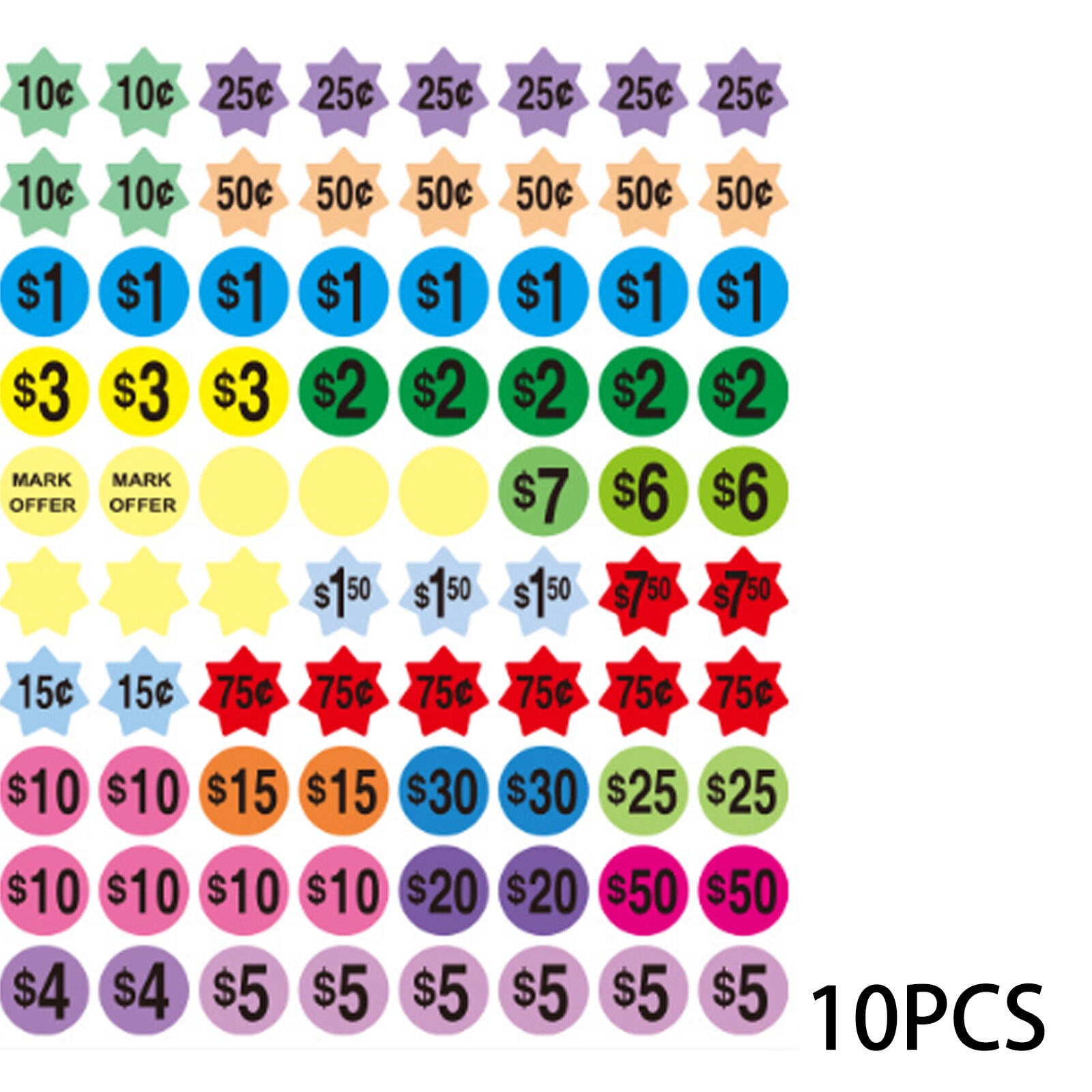 CCOCC 10 Pcs Garage Sale Stickers,Yard Sale Stickers with Large Blank ...