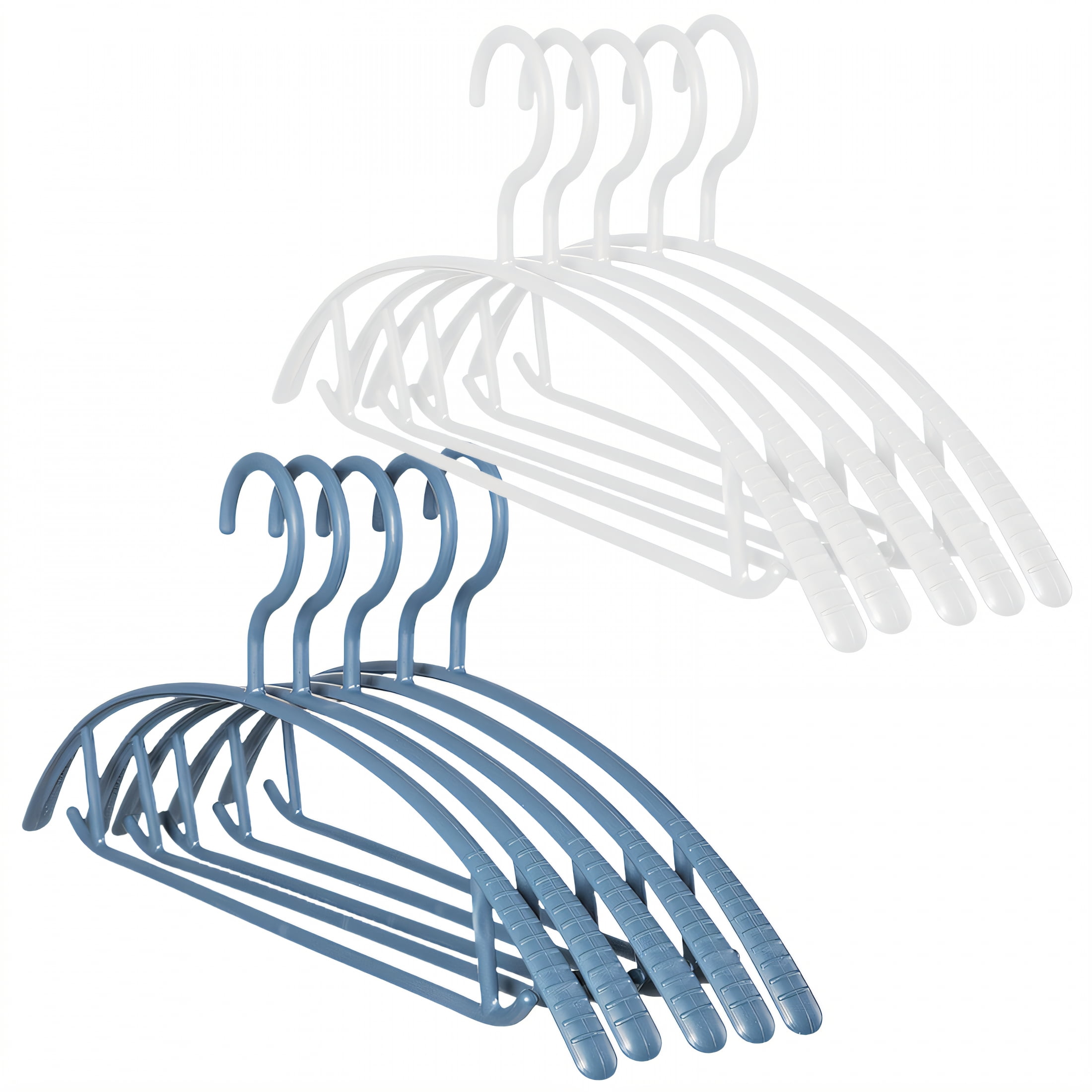 CCOCC 10 Pcs Plastic Hangers Prevents Clothes From Losing Shape While ...
