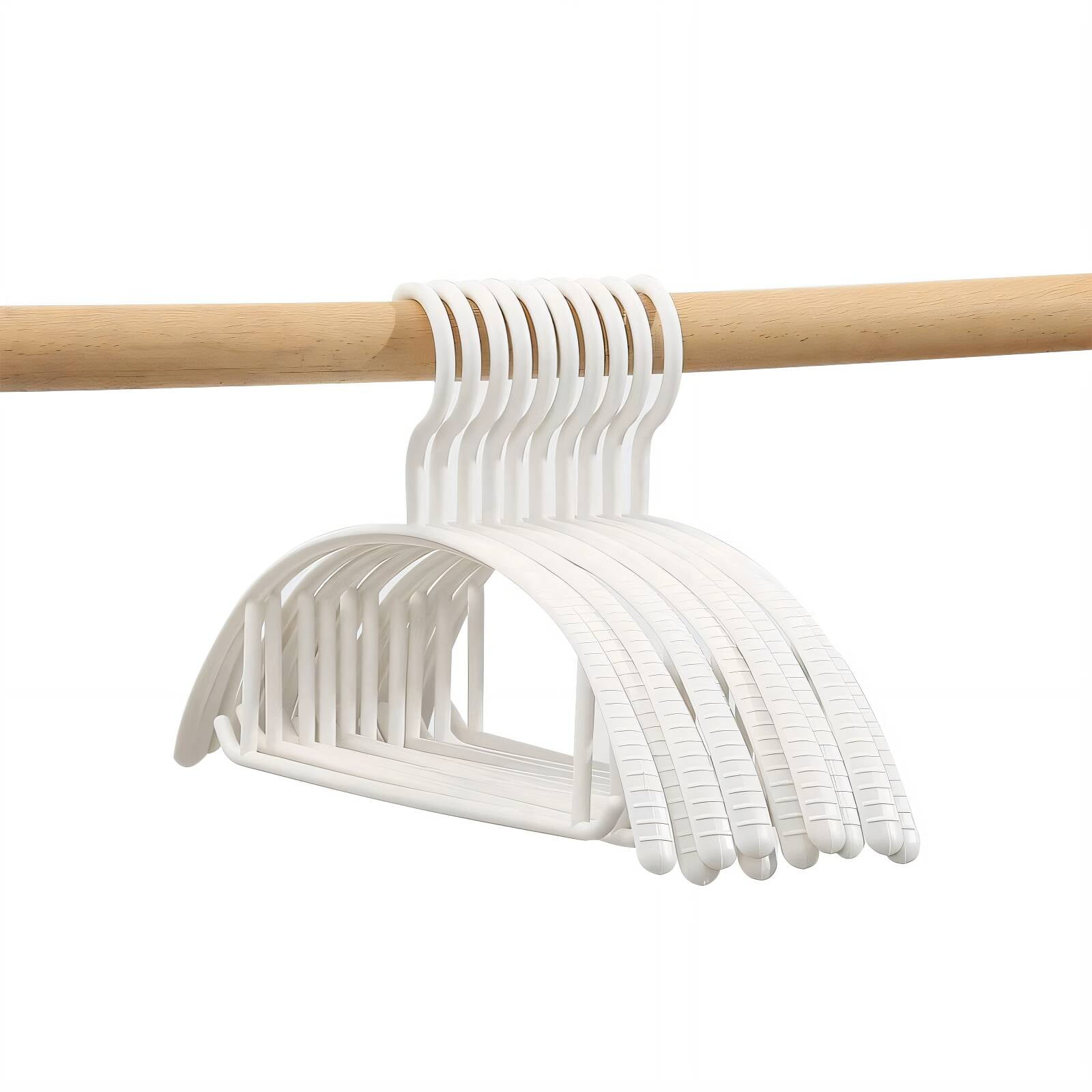 CCOCC 10 Pcs Plastic Hangers Space-Saving Design Maximizes Closet Space ...