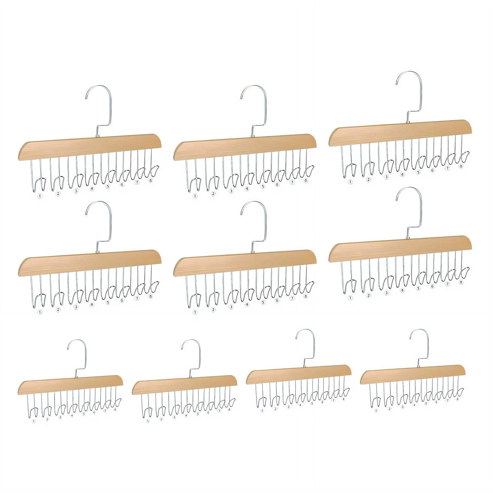 CCOCC 10 Pcs Space Saving Hangers for Clothes Easily Supports Multiple ...