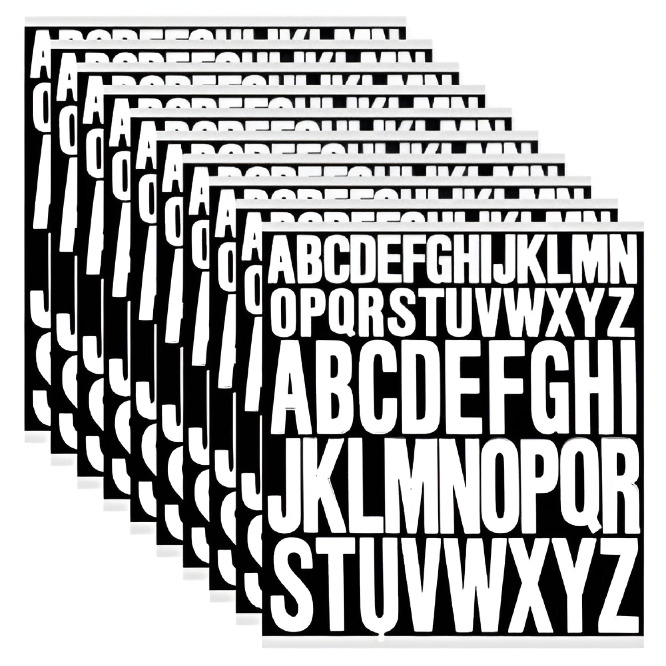 CCOCC 10 Sheets Vinyl Sticky Letters,Self Adhesive Alphabet Letters ...