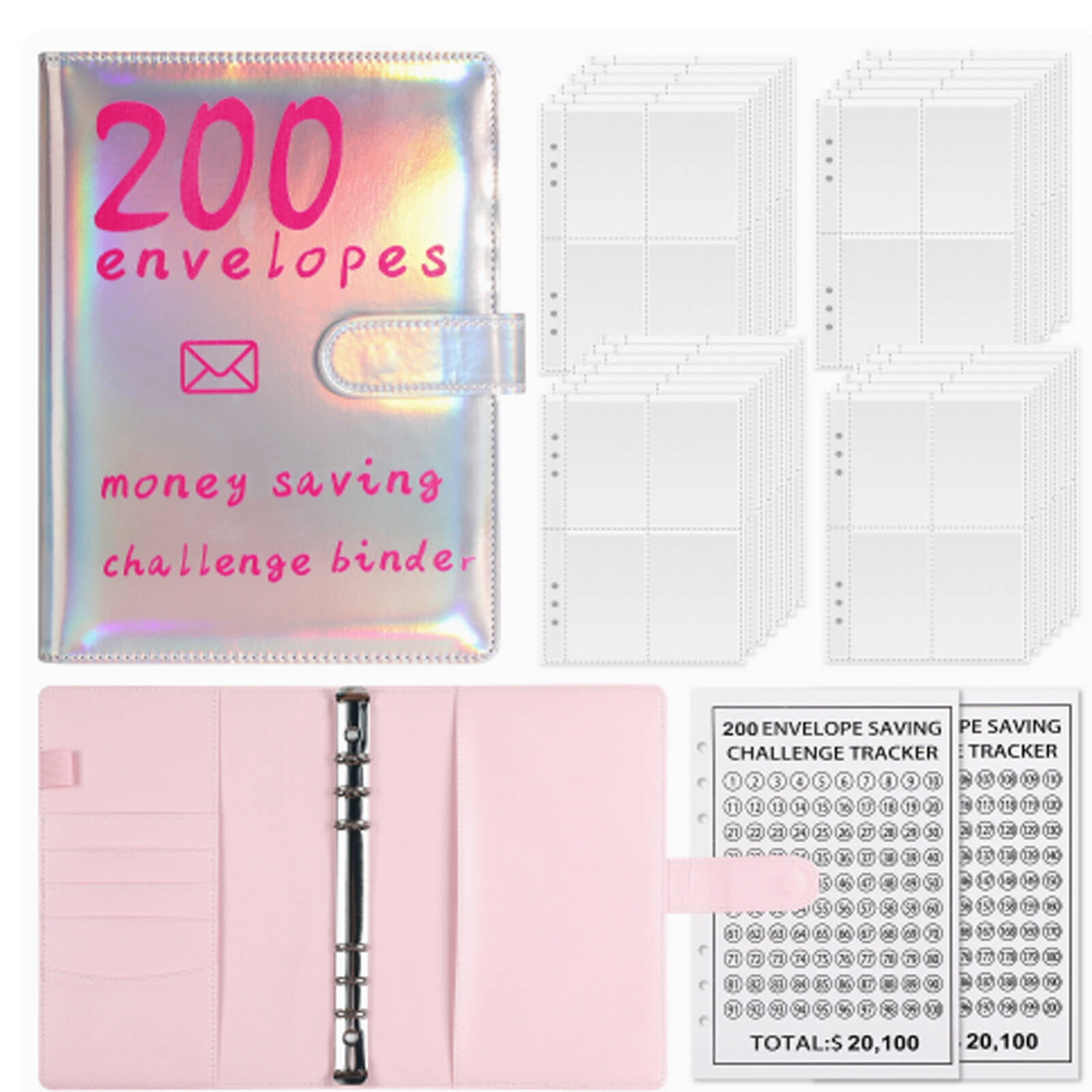 CCOCC 100 Envelopes Money Saving Challenge,Compact Portable Envelope ...