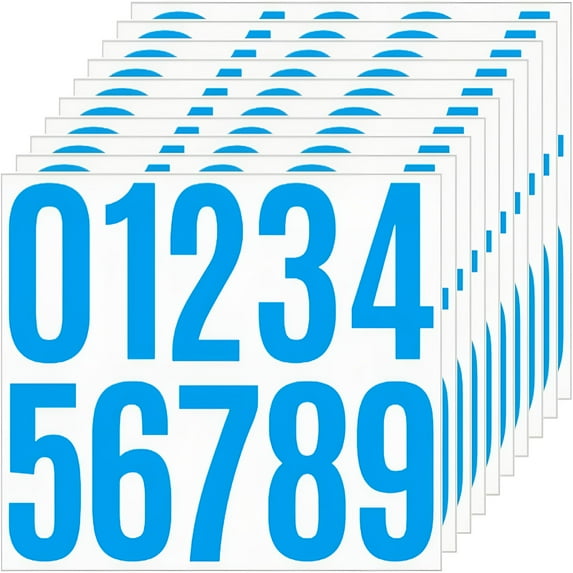 CCOCC 100 Sheets 1000 Pcs Vinyl House Numbers for Mailbox,4 inch Self ...