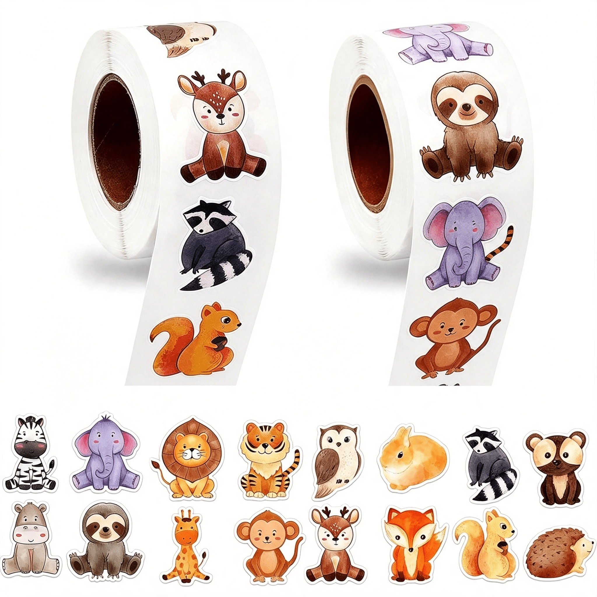 CCOCC 1000 Pcs Forest Animal Stickers for Kids,1