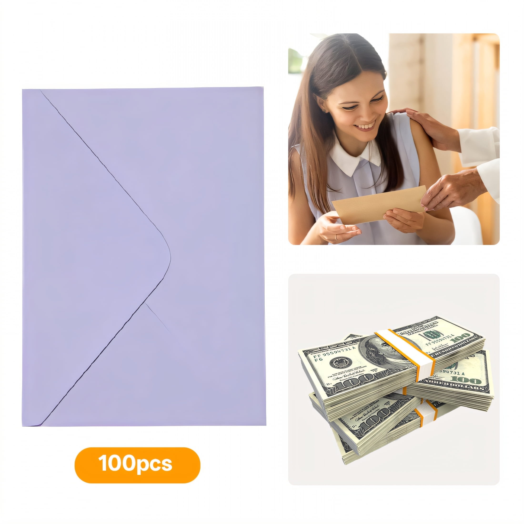 CCOCC 100Pcs Money Envelopes for Cash,4.02*2.76 in Coin Envelopes,Mini ...