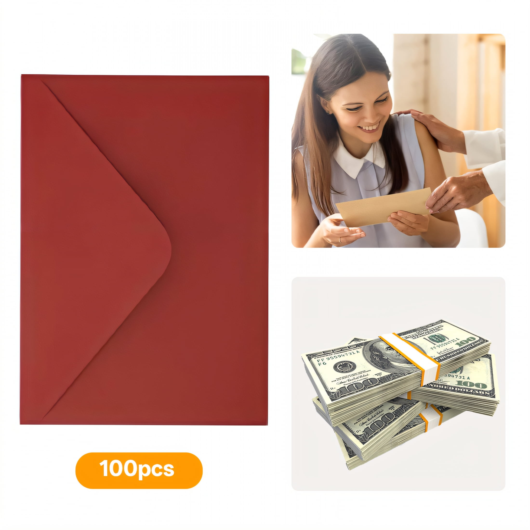 CCOCC 100Pcs Money Envelopes for Cash,4.02 x 2.76 in 100 Envelopes ...