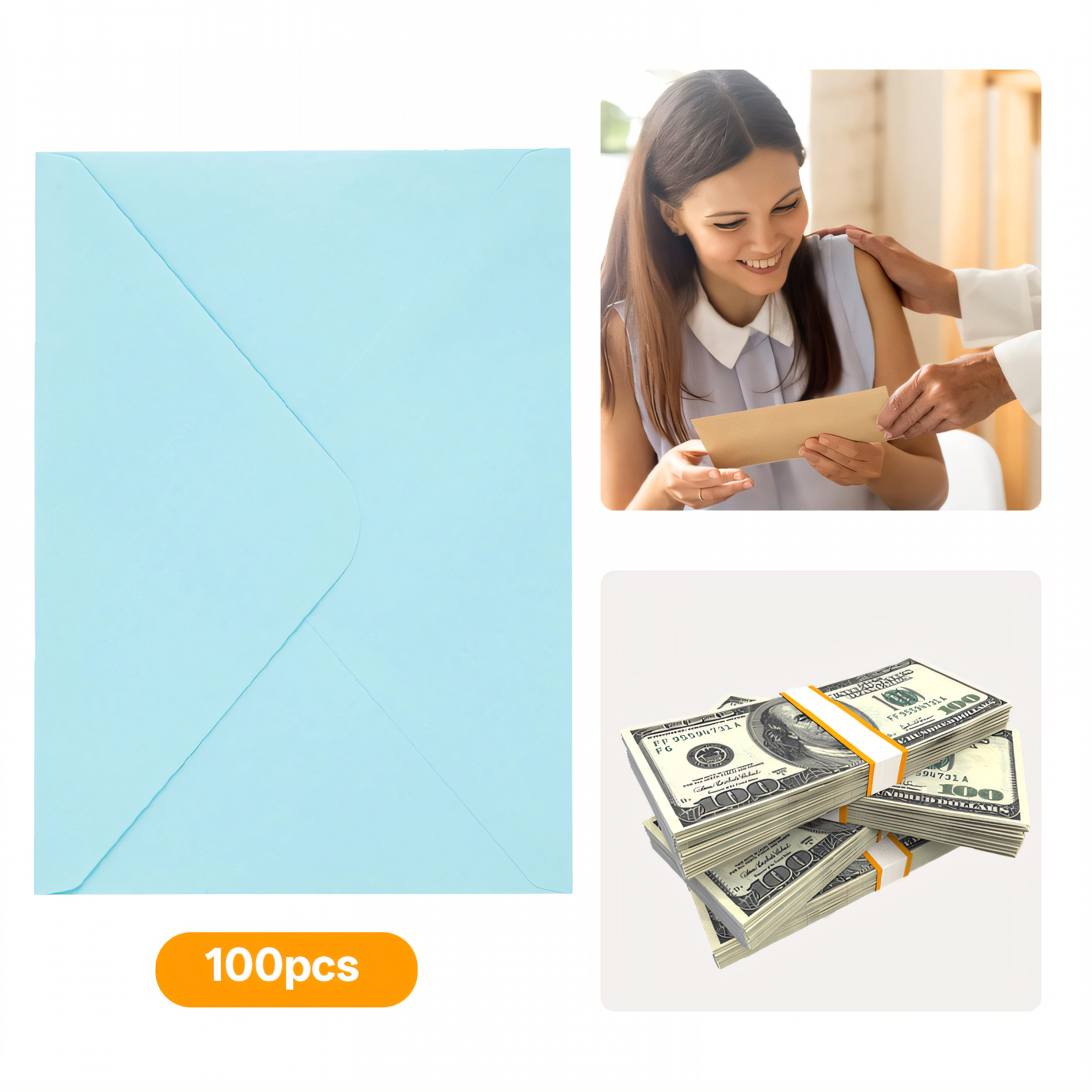 CCOCC 100Pcs Money Envelopes for Cash,4.02 x 2.76 in 100 Envelopes ...