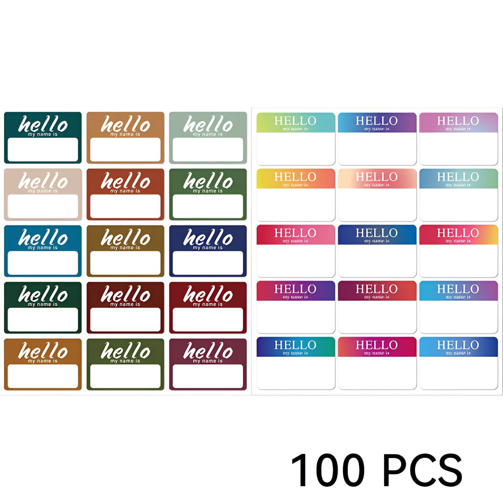 CCOCC 100Pcs Name Tags,Clear Labels Sticker Labels,Fast Identification ...