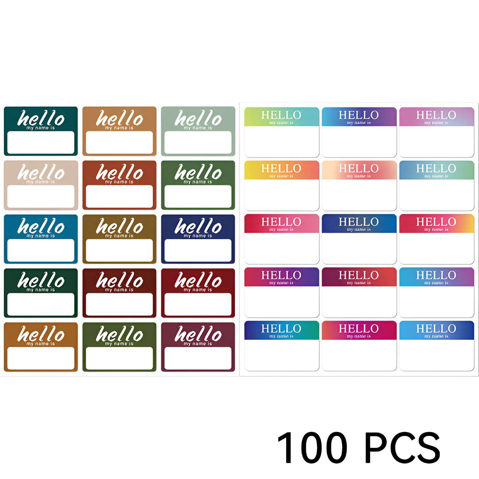CCOCC 100Pcs Name Tags,Clear Labels Sticker Labels,Fast Identification ...