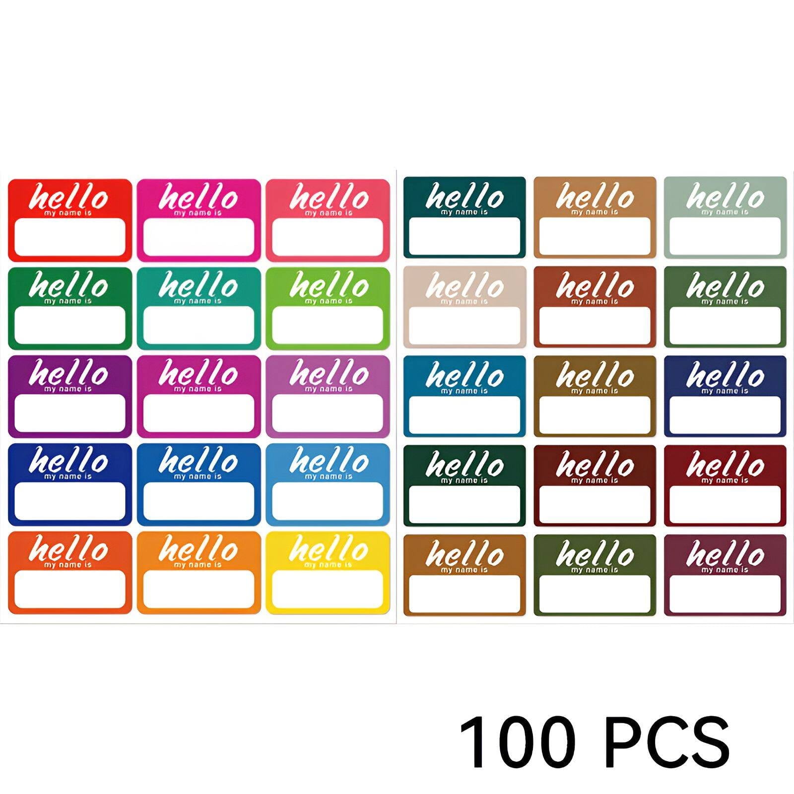 CCOCC 100Pcs Name Tags,Strong Adhesion Sticker Labels,Long-Lasting Name ...
