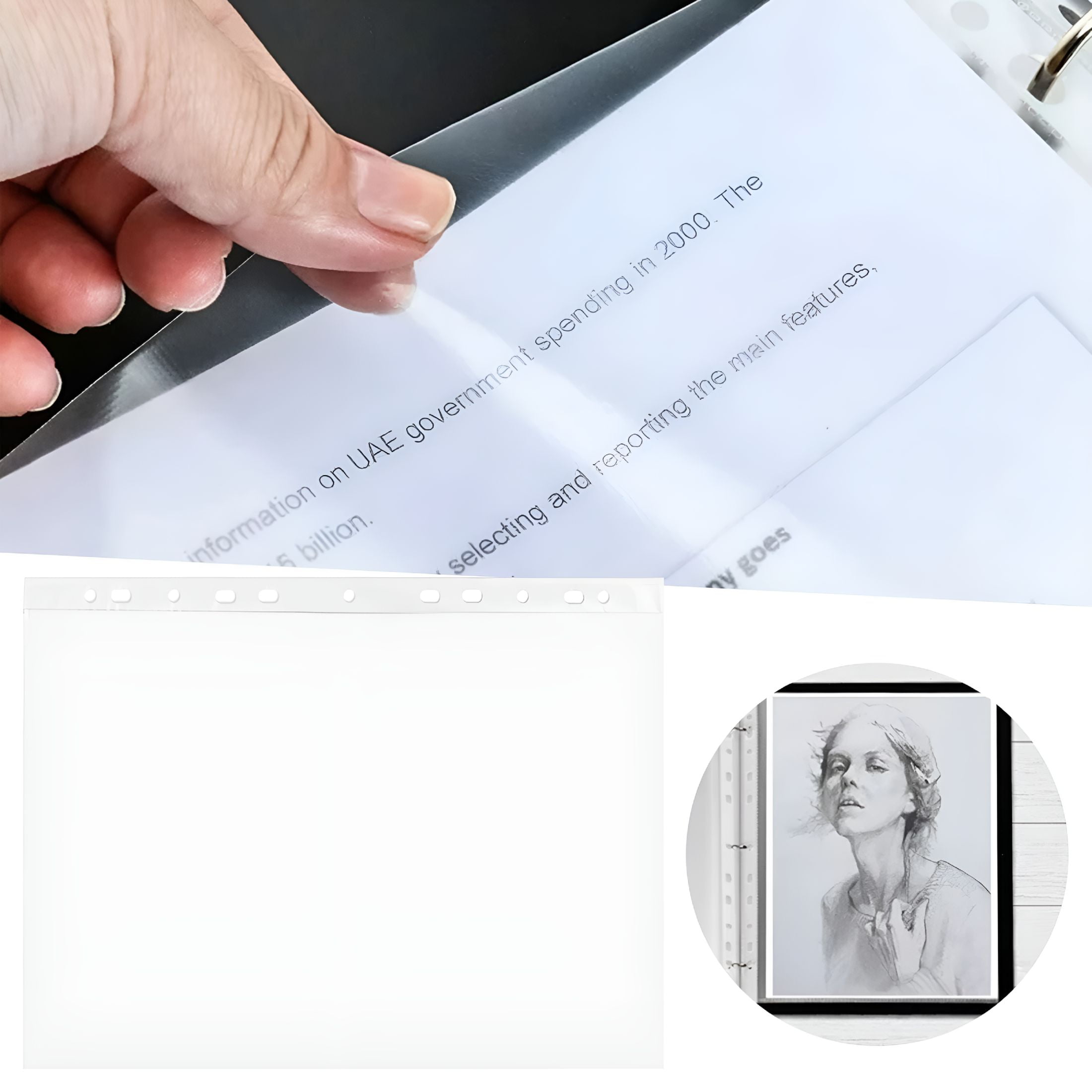 CCOCC 100Pcs Sheet Protectors 9 X 12 Heavy Duty Clear Sheet Protectors ...