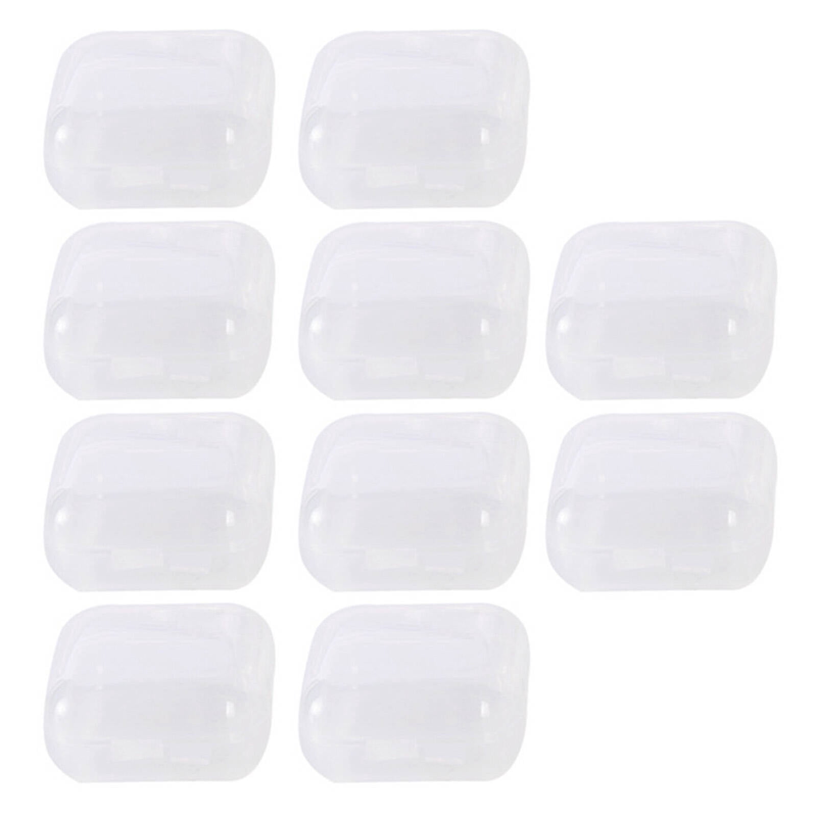 CCOCC 10Pcs Clear Storage Bins with Lids,Hinged Lids Containers for ...