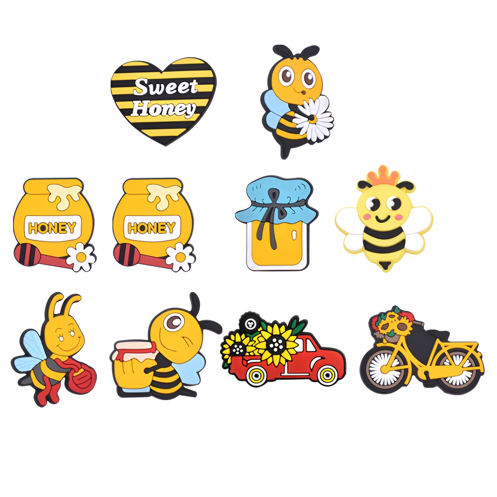 CCOCC 10Pcs Fridge Magnets,Cute Bee Design Refrigerator Magnets,Safe ...
