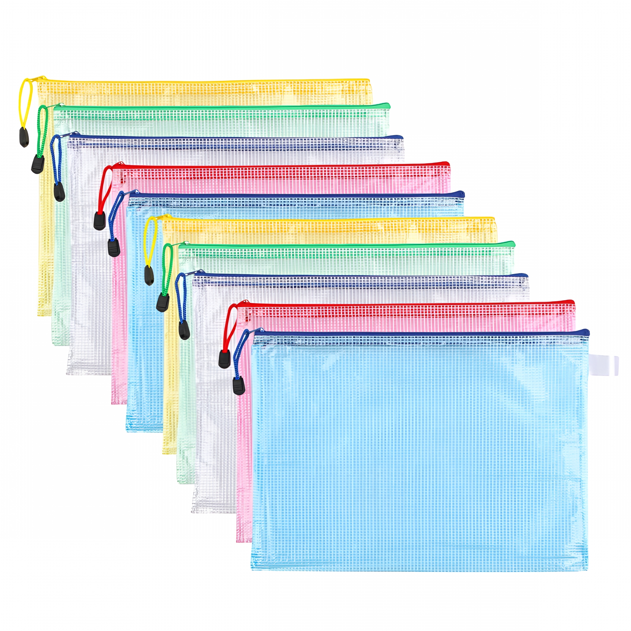 CCOCC 10pcs Mesh Zipper Pouch Zipper Bags,Puzzle Bag for Organizing ...