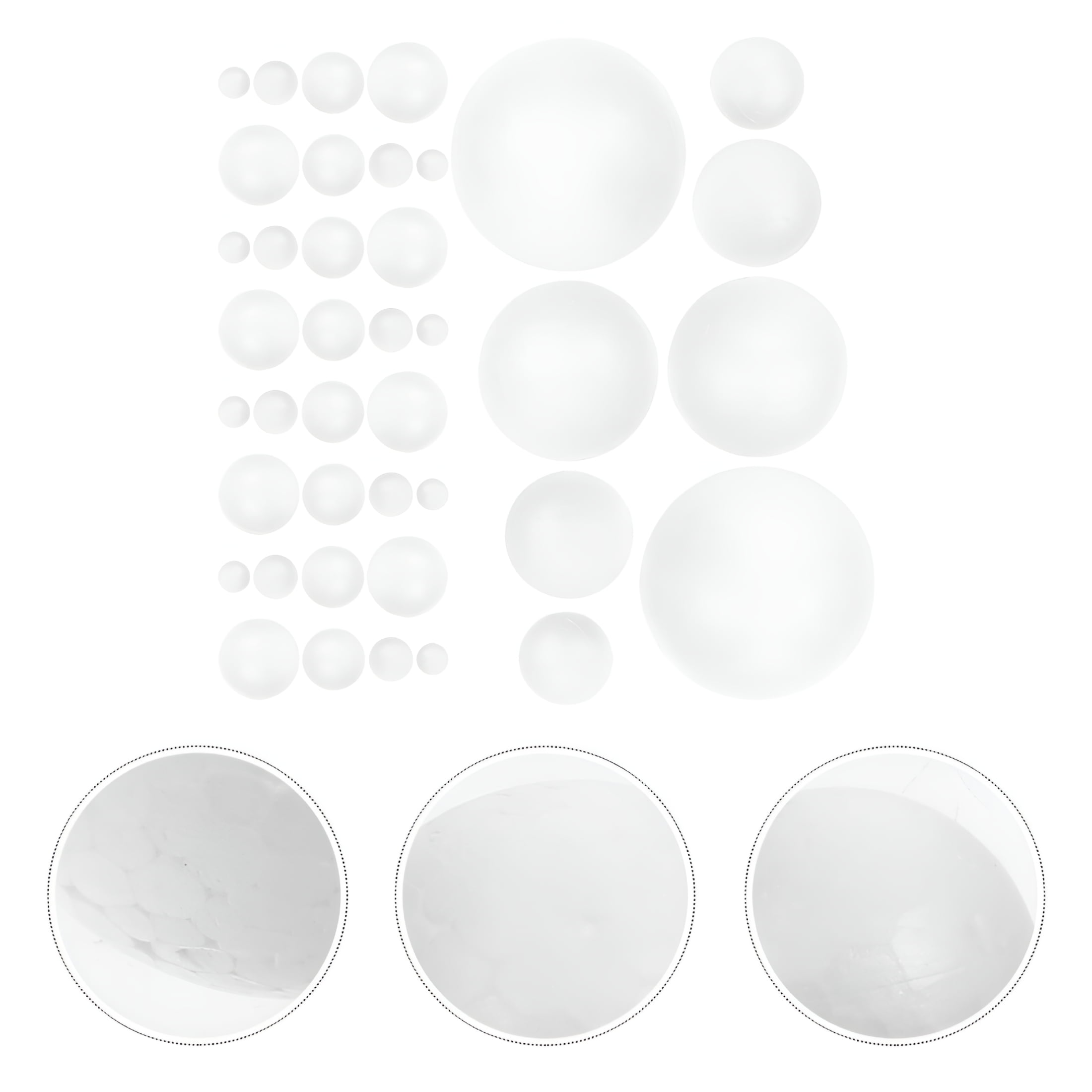 CCOCC 110pcs Polystyrene Craft Balls Foam Balls Assortment Size Foams ...