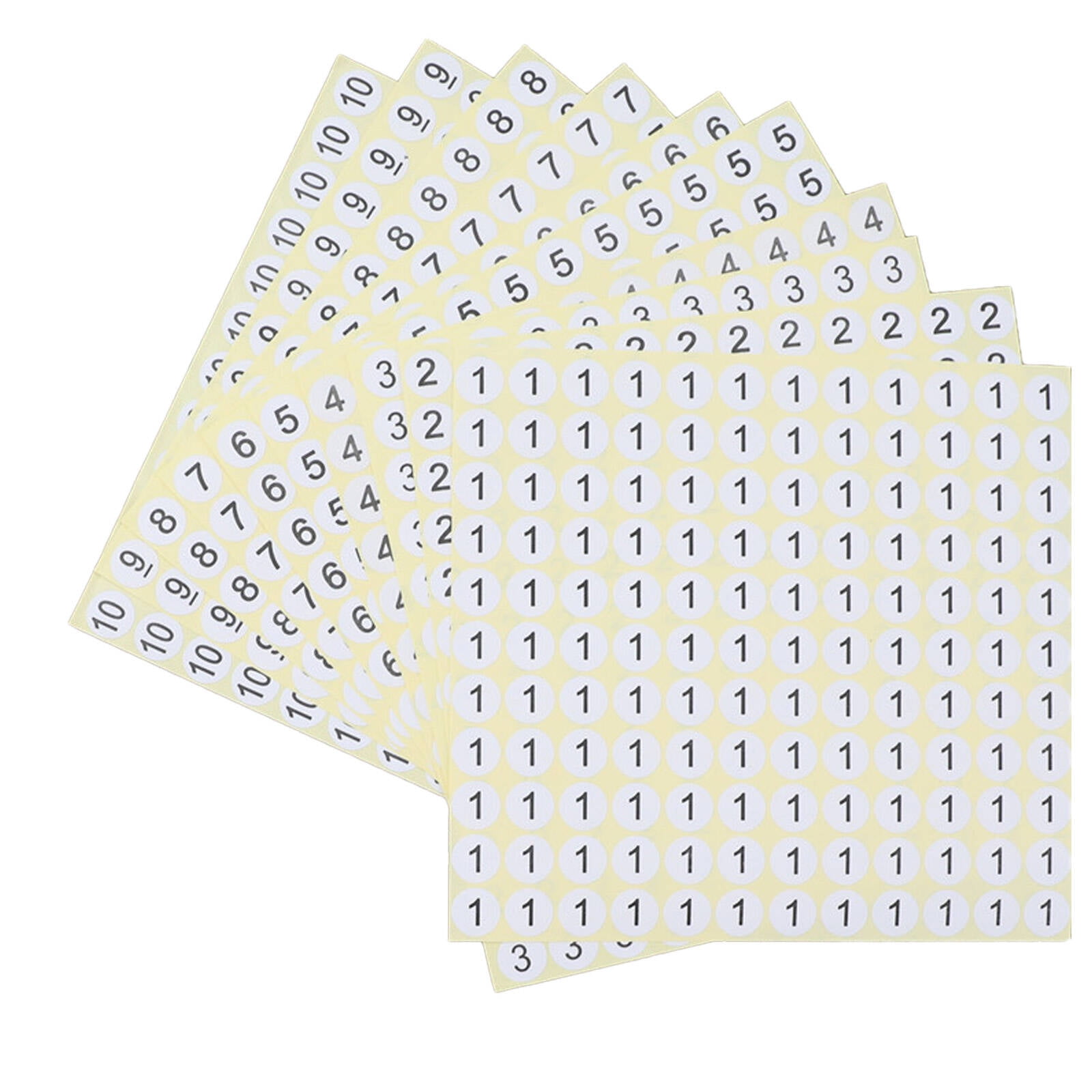 CCOCC 12 Pcs Cute Stickers,Round Number Stickers Laptop Stickers,Clear ...