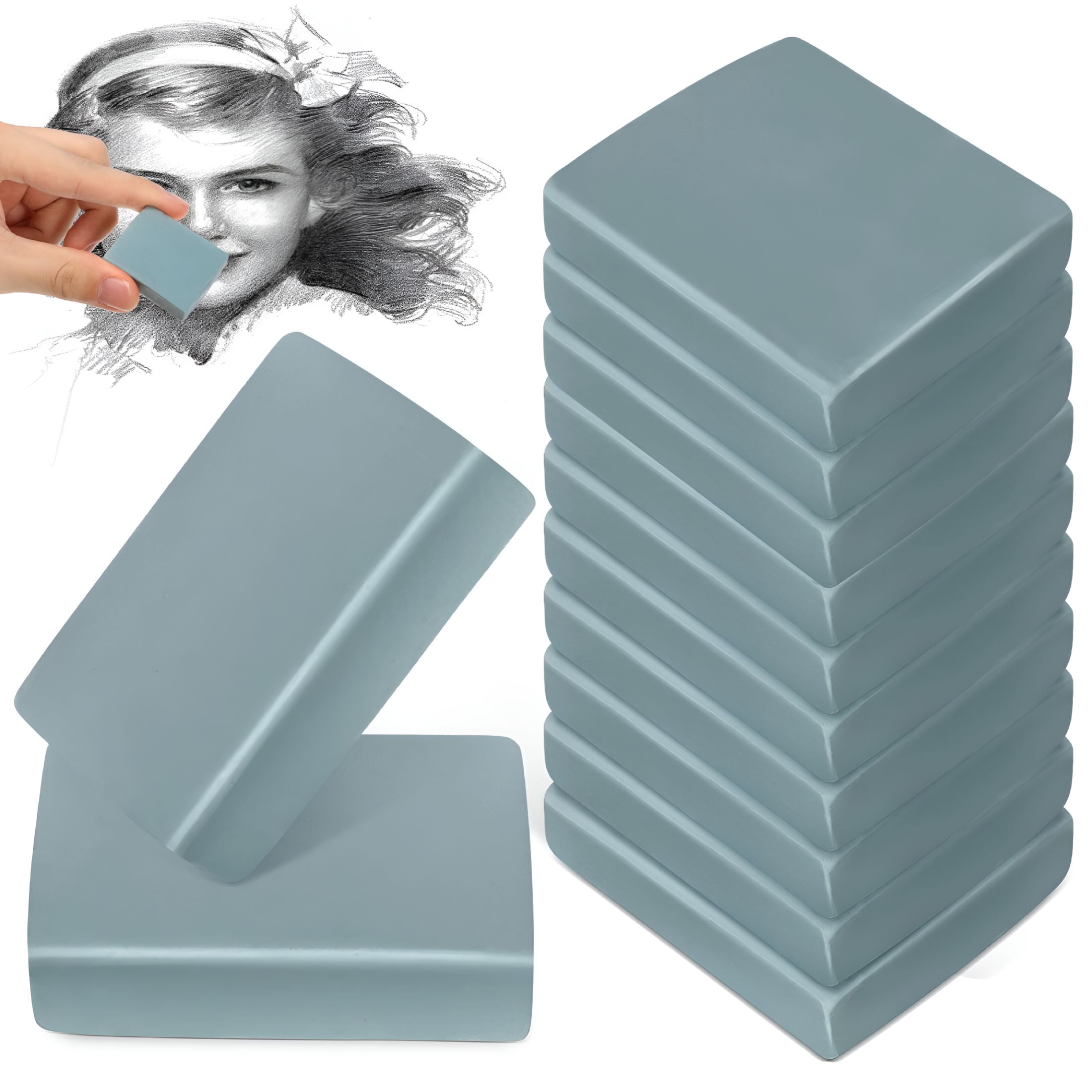CCOCC 12 Pcs Kneaded Erasers Moldable Eraser Block Erasers Art Eraser ...