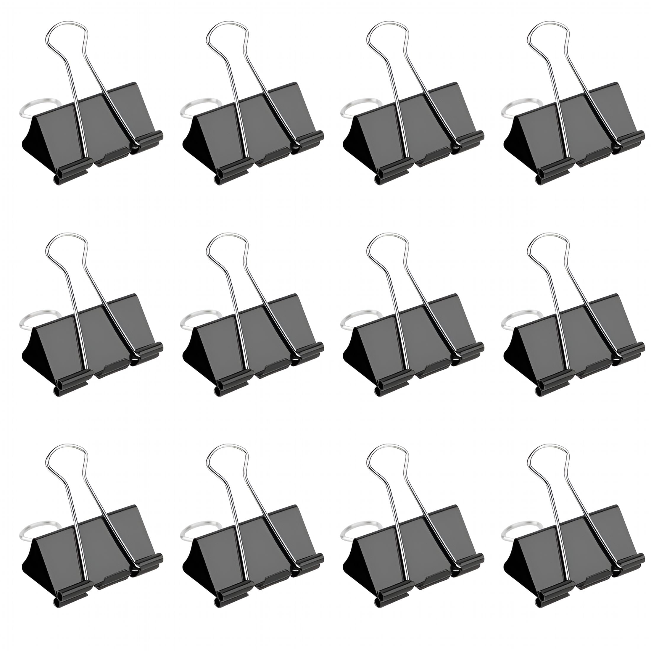 CCOCC 12 Pcs Stationary Clamps Binder Clips Bulldog Clips 25/32/41/51Mm ...